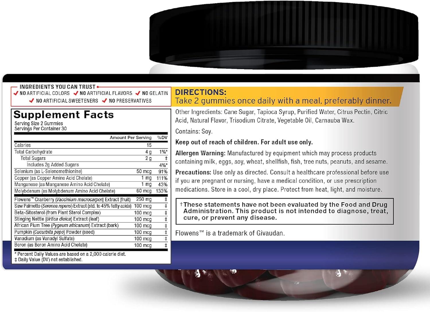 Force Factor Prostate Gummies - Saw Palmetto & Beta Sitosterol ...