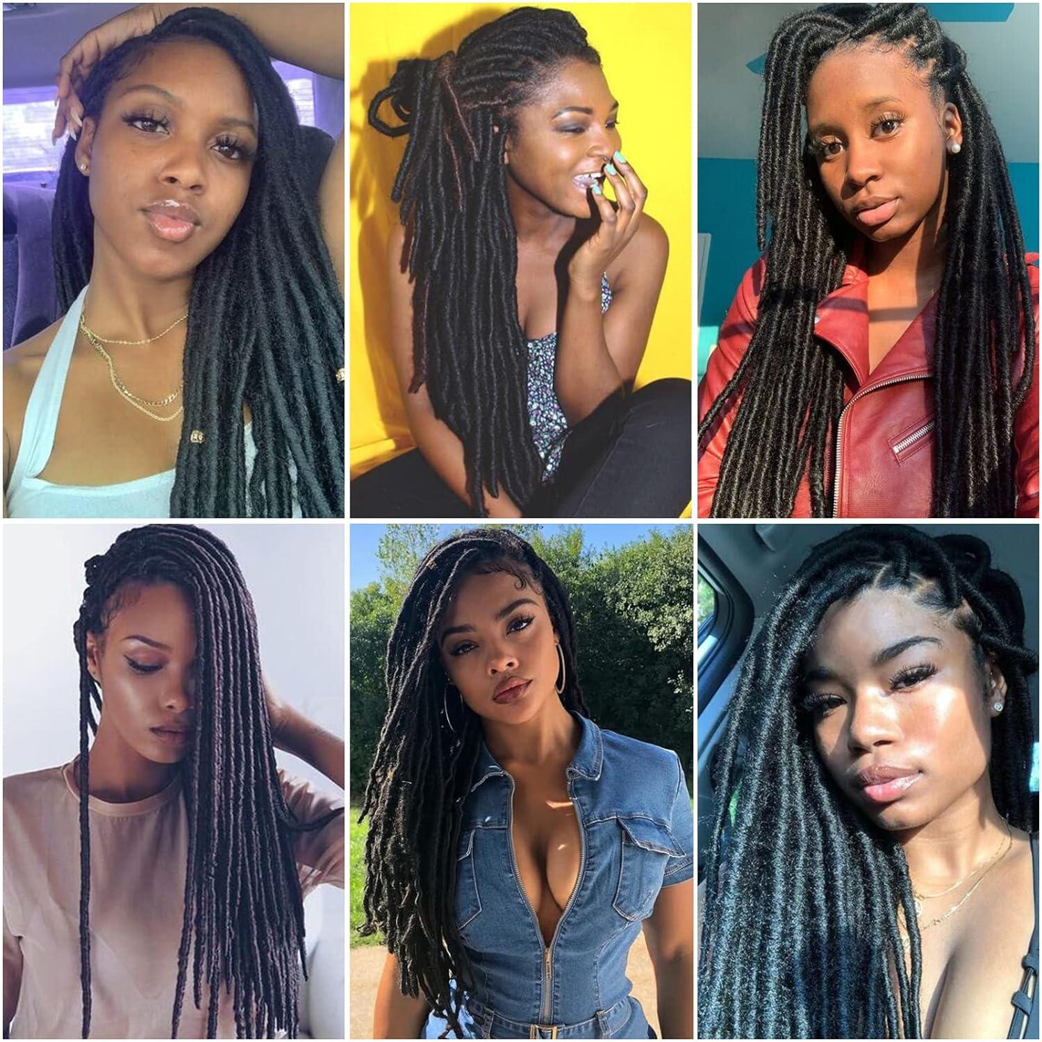 6 Packs 20 Inch Goddess Gypsy Locs Crochet Hair | Pre Looped Soft Faux ...