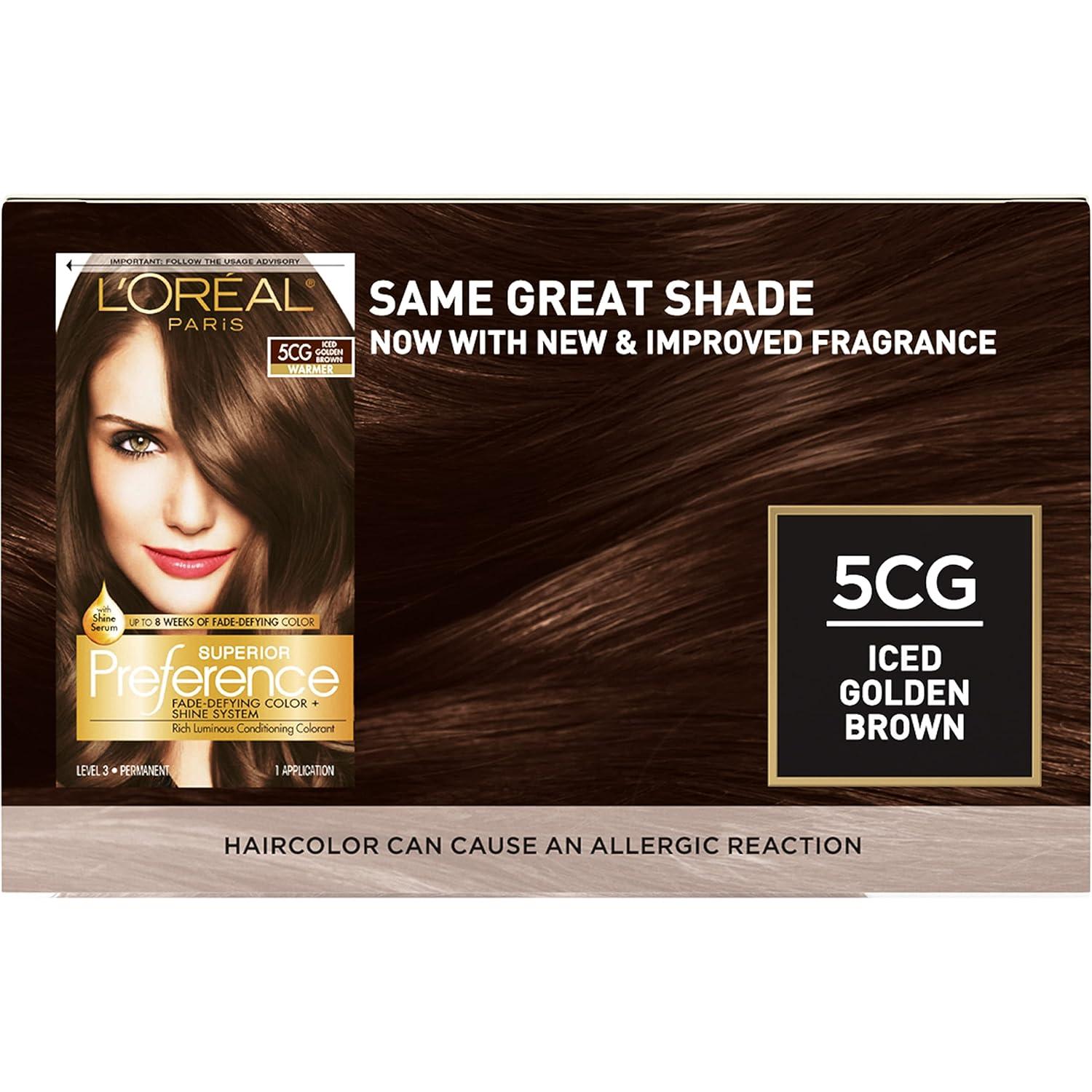 L'Oreal Paris Superior Preference 5CG Iced Golden Brown Hair Color ...