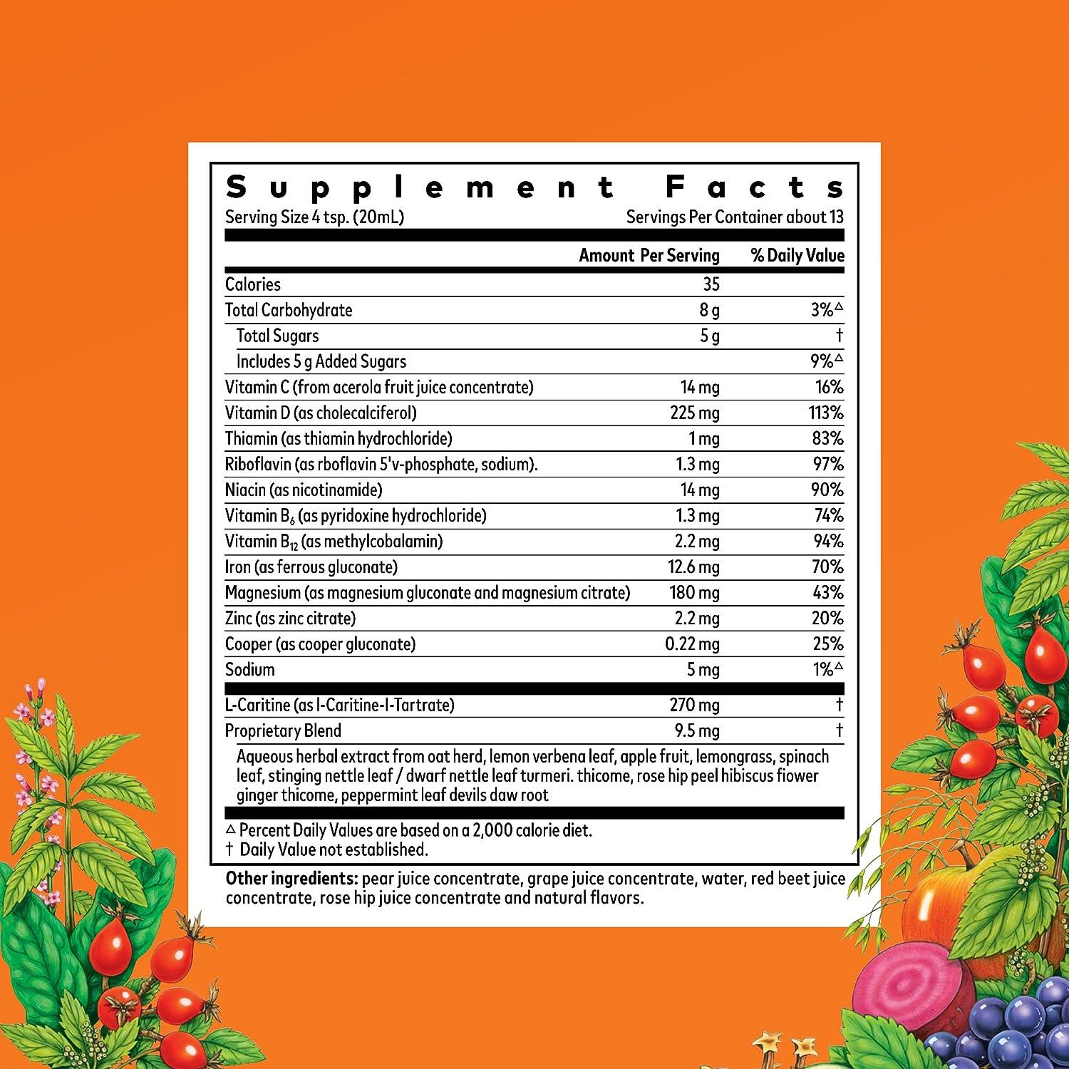 FLORADIX Iron Sport Liquid 8.5oz - Natural Iron Supplement for Athletes ...