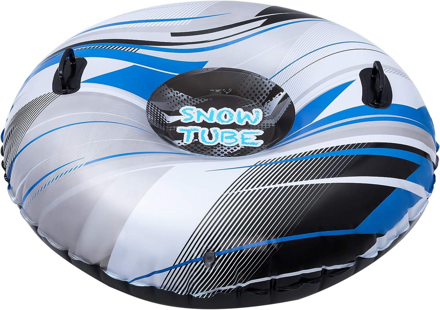 47'' Heavy-Duty Inflatable Snow Tube for Sledding - Silver | Buy Now ...