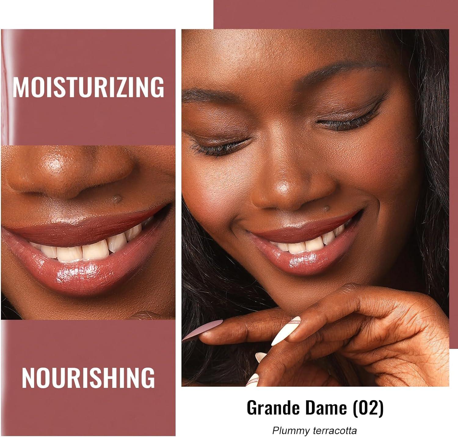 Oulac Moisture Shine Lipstick in Grande Dame (02) - Hydrating Lip Balm ...