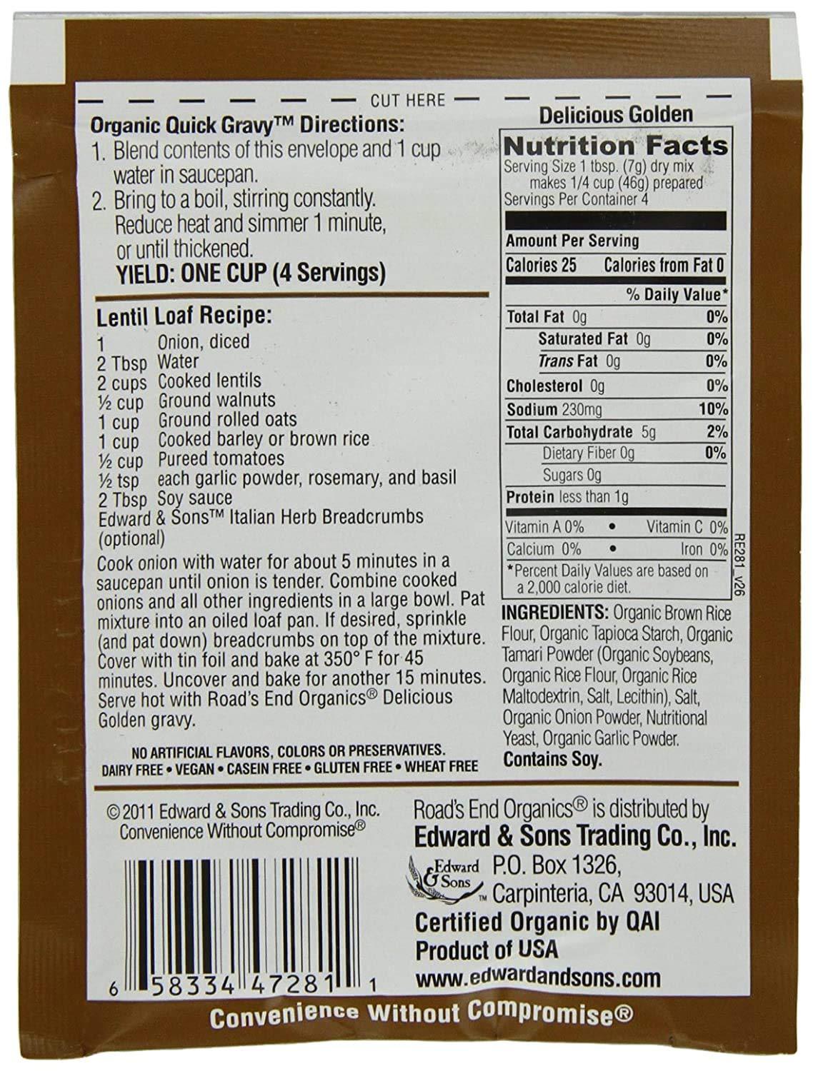 Roads End Organics Gravy Variety Pack - Shiitake Mushroom, Savory Herb ...