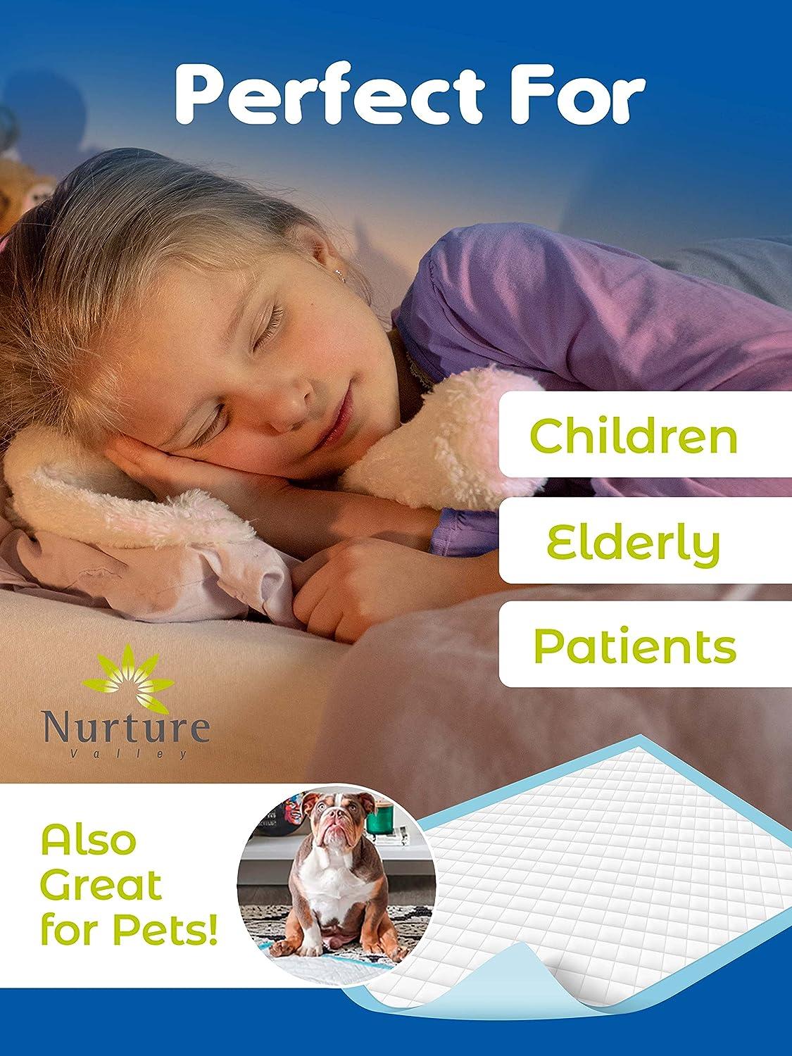 XL Heavy Duty Ultra Absorbent Bed Pads by Nurture | 36 x 36 Disposable ...