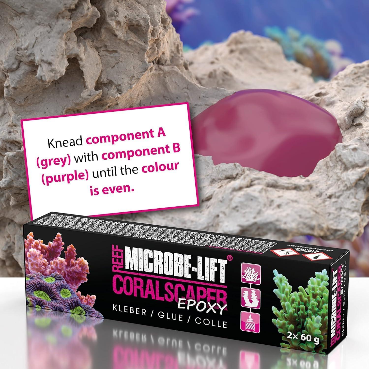 Microbe Lift Coralscaper - 120g Epoxy Coral Glue for Secure Attachment ...