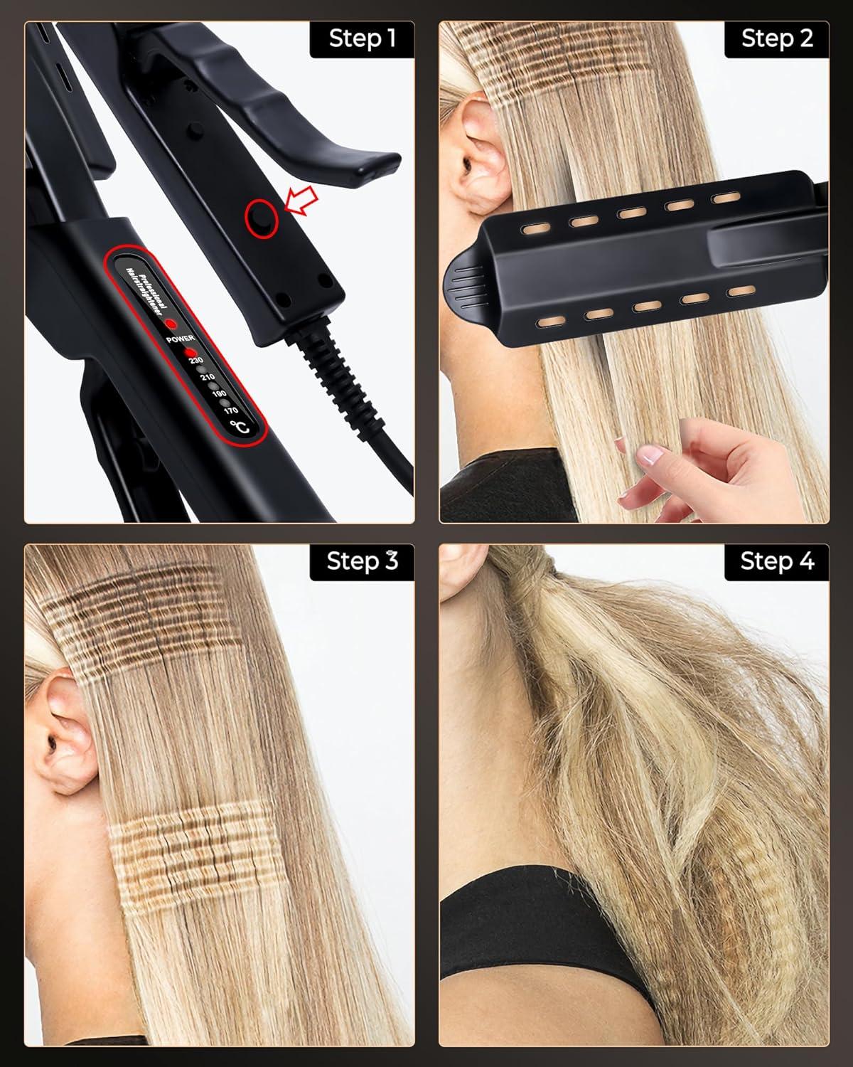 Fluffy Hairstyle Hair Crimper with Anti-Static Ceramic Plates ...