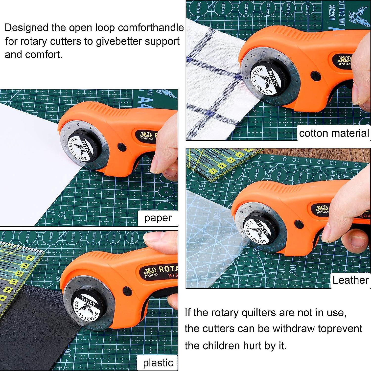 Medoga 104Pcs Rotary Cutter Set with Cutting Mat, Patchwork Ruler, and ...