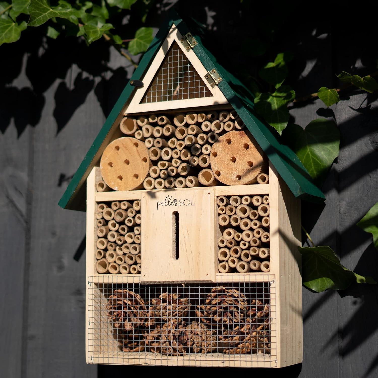 Pelle & Sol Eco-Friendly Bee House | Weather Resistant Hanging Bug ...