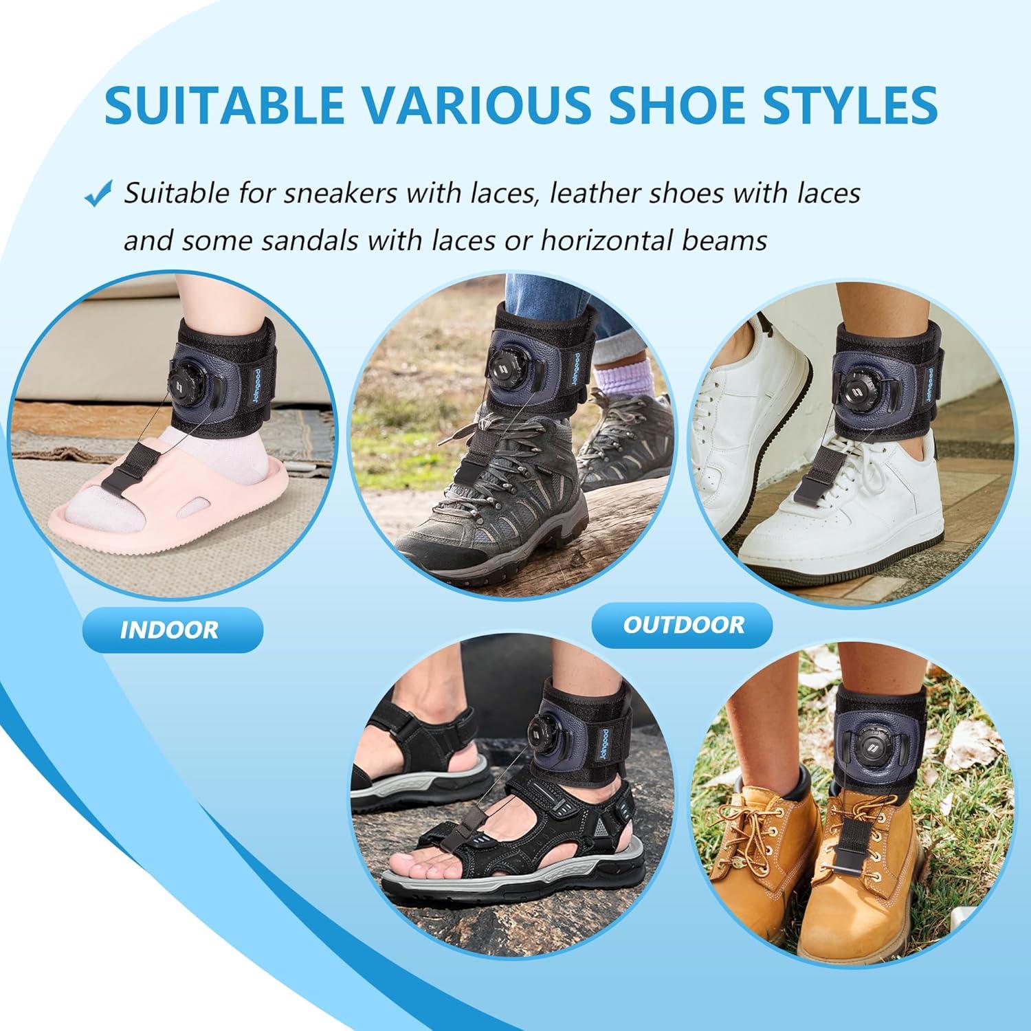 AFO Foot Drop Brace for Walking - Adjustable Dorsiflexion Support for ...