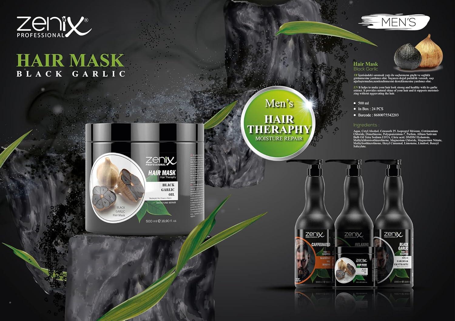 Zenix Black Garlic Hair Care Mask 500ml | Intensive Repairing Treatment ...
