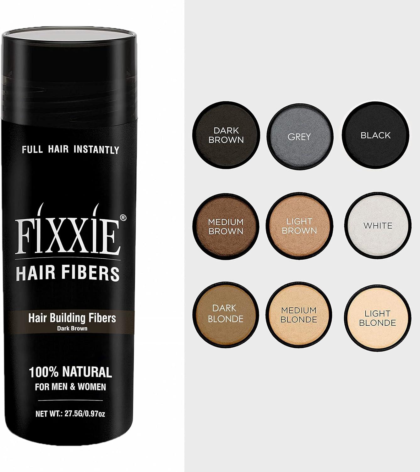 FIXXIE Hair Fibres MEDIUM BLONDE - 27.5g Bottle Hair Fibre Concealer ...