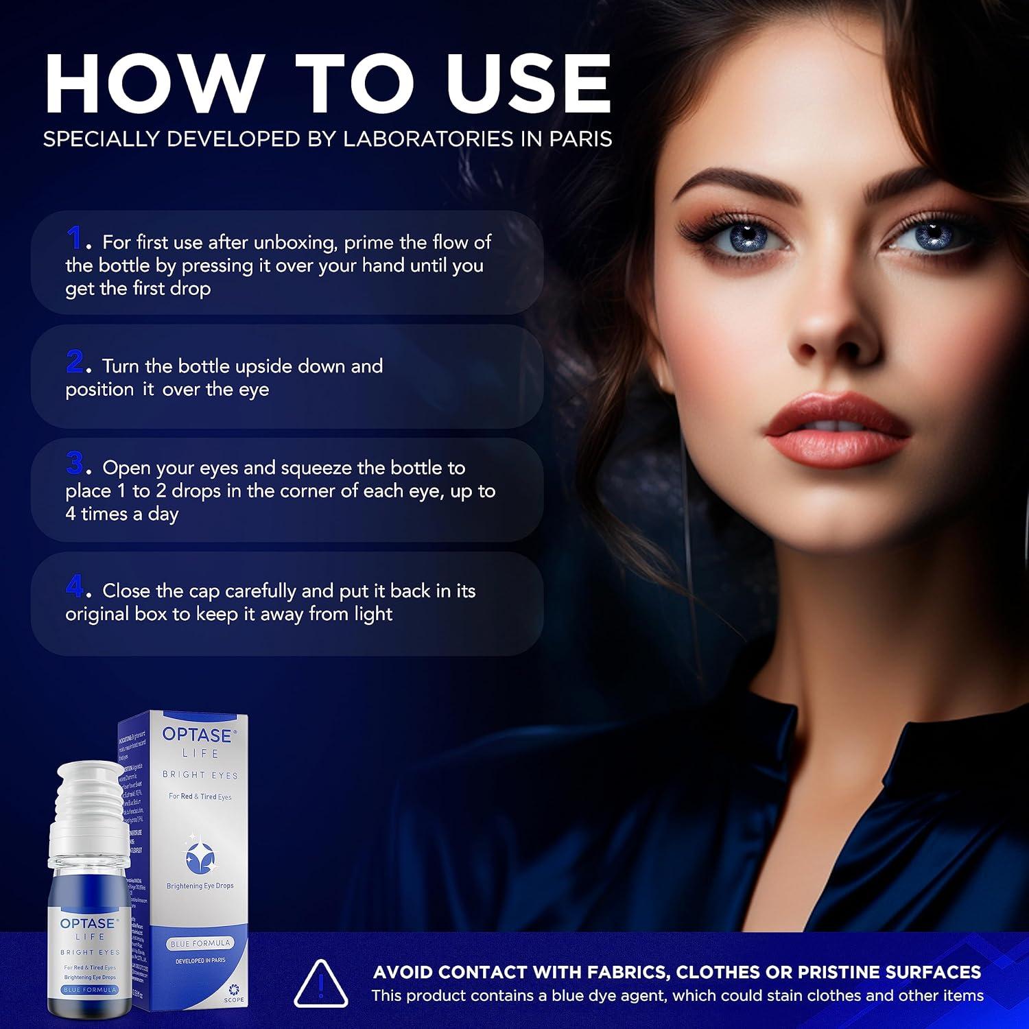 Optase Life Bright Eyes - Brightening Eye Drops for Irritated, Red, and ...
