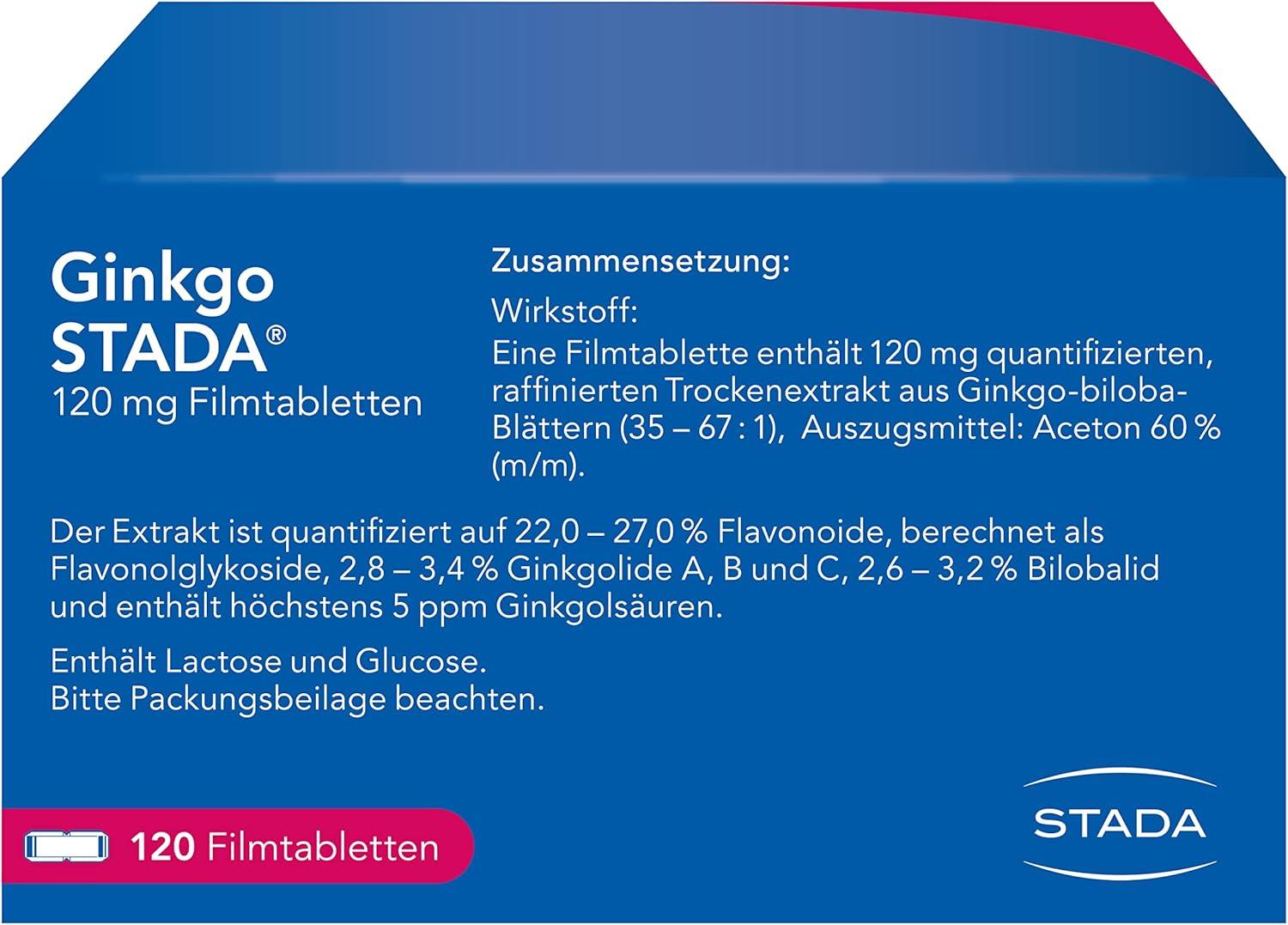 Ginkgo Stada 120 mg - Improve Age-Related Cognitive Impairment ...
