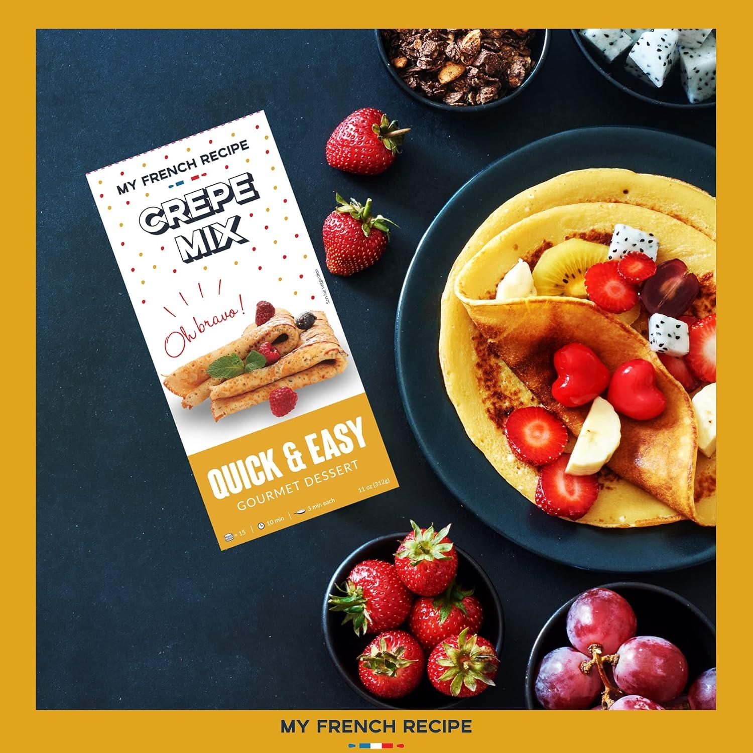 French Crepe Mix - Traditional & Authentic Recipe for 15 Crepes - Gourmet Ingredients - Easy ...