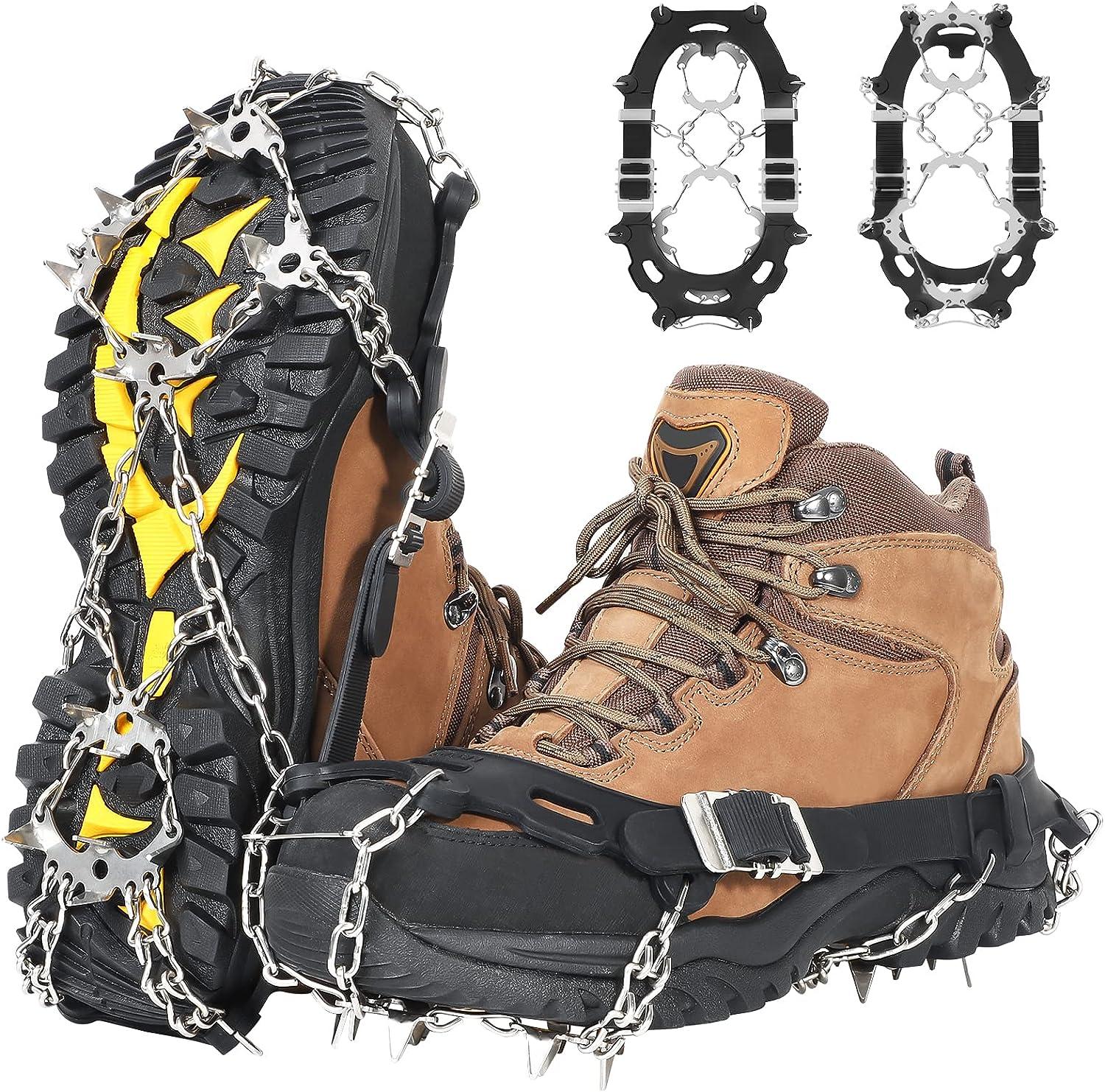 Stainless Steel Ice Cleats Traction Snow Grips for Boots - Safe ...