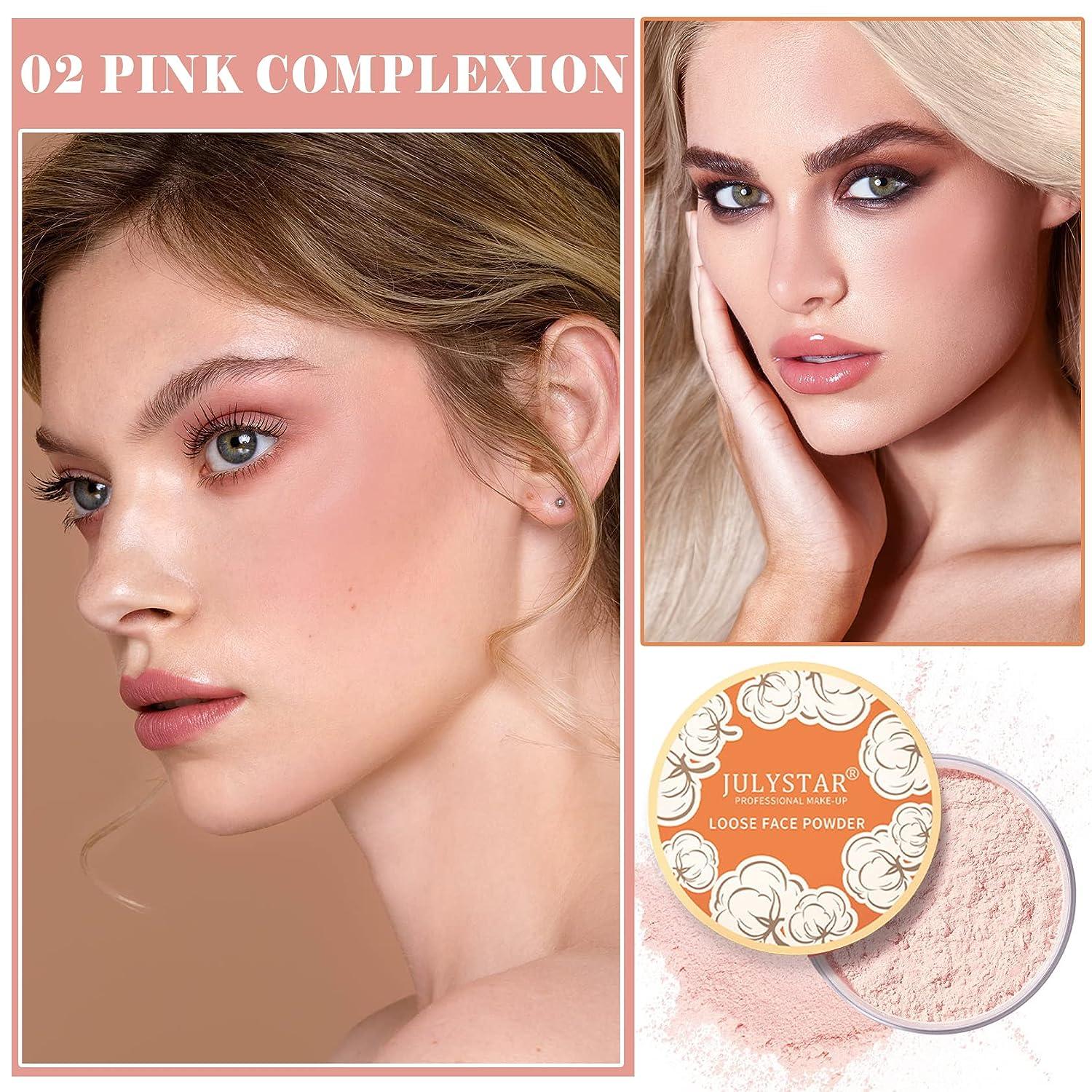 Matte Pink Setting Powder for Flawless Oil Control and Long-Lasting ...