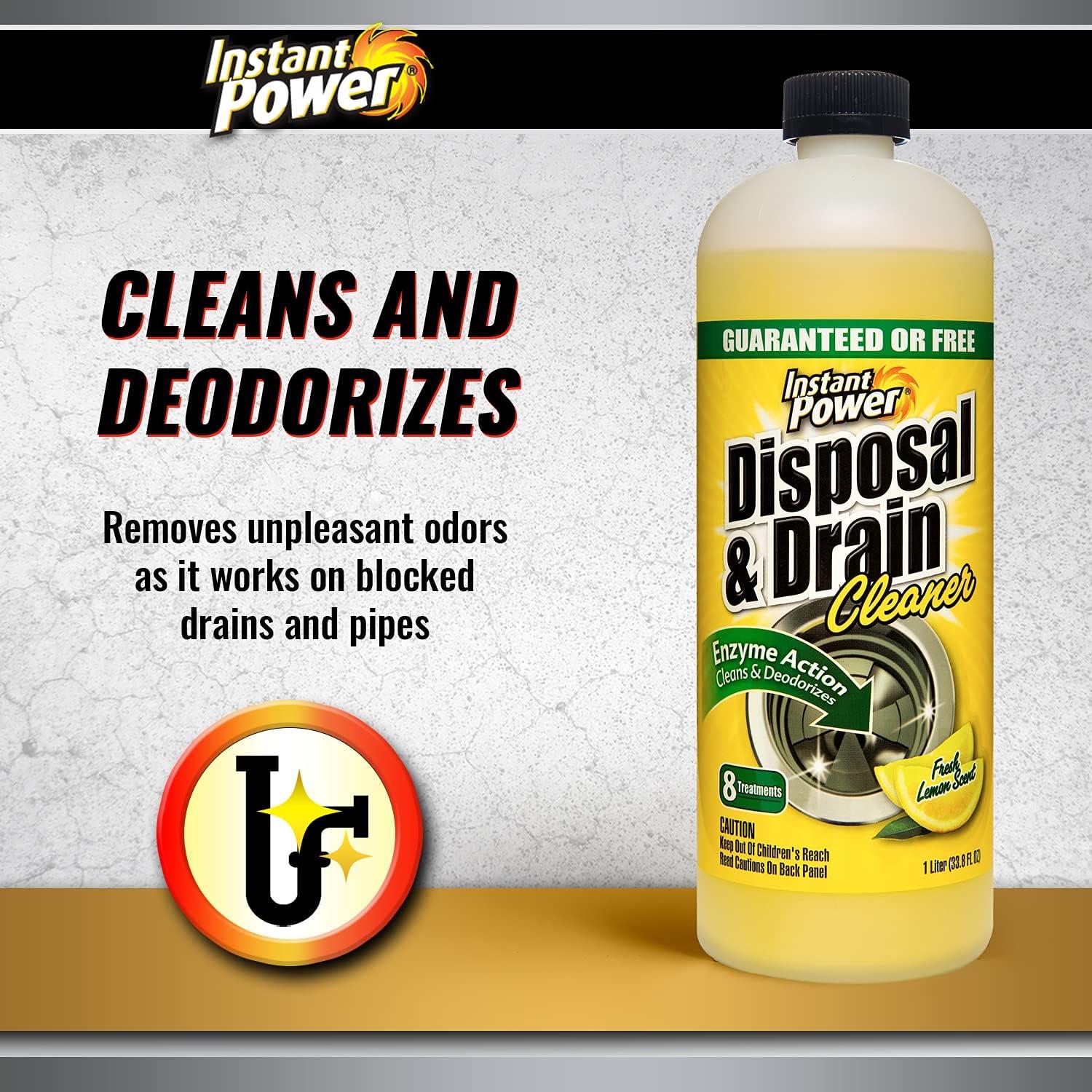 Instant Power Disposal & Drain Cleaner - Liquid Enzyme Clog Remover ...