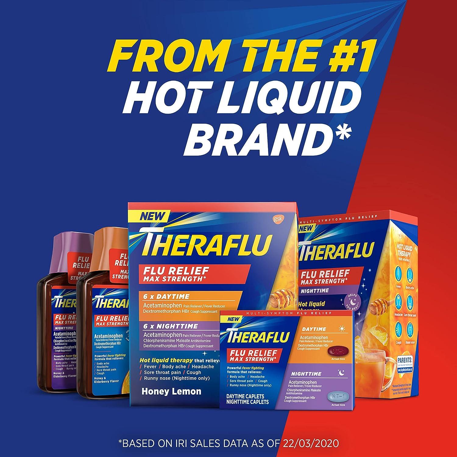 Theraflu Max Strength Daytime & Nighttime Flu Symptom Relief Combo - 6 ...