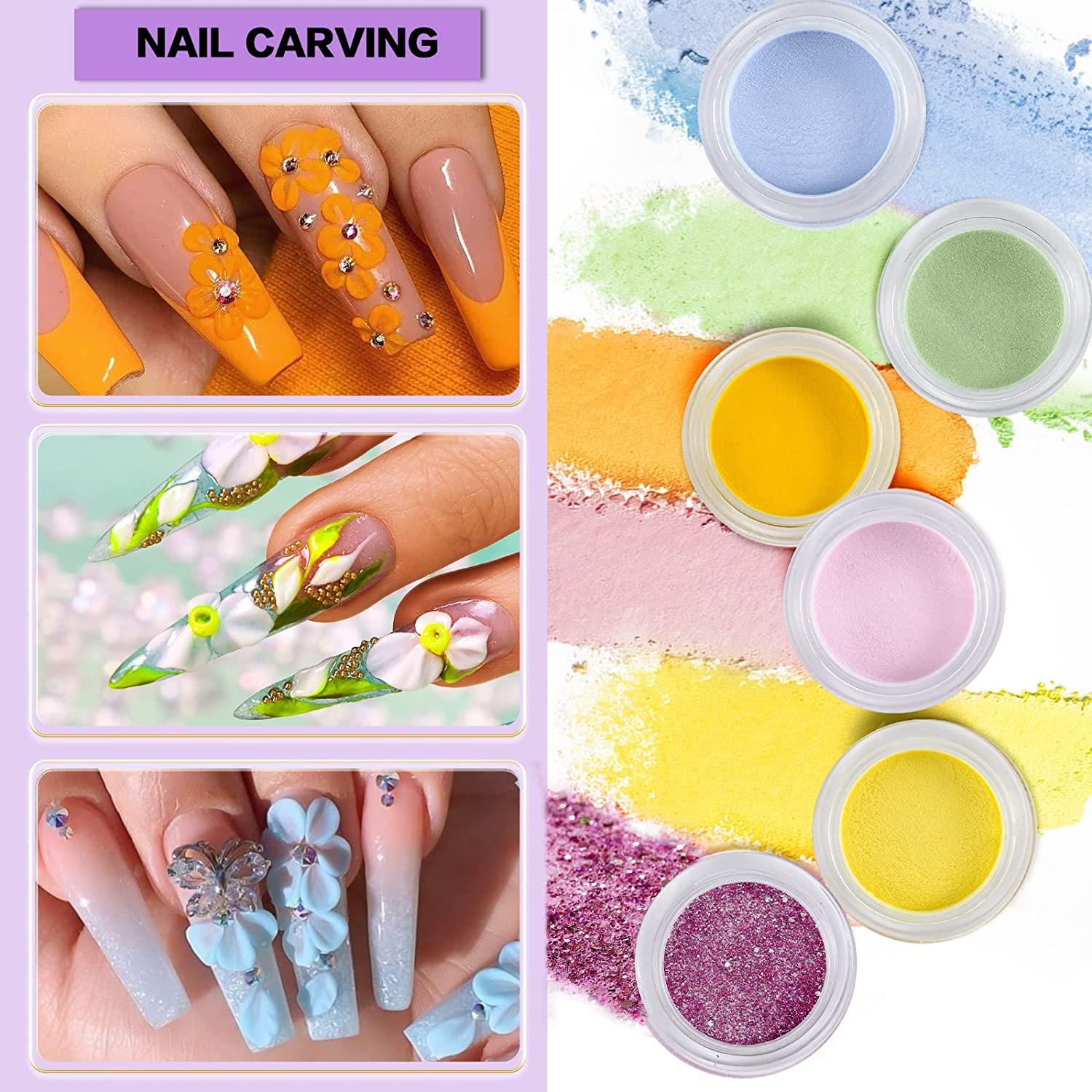 Joslove Acrylic Nail Kit Acrylic Powder And Liquid Set With 9 Colors