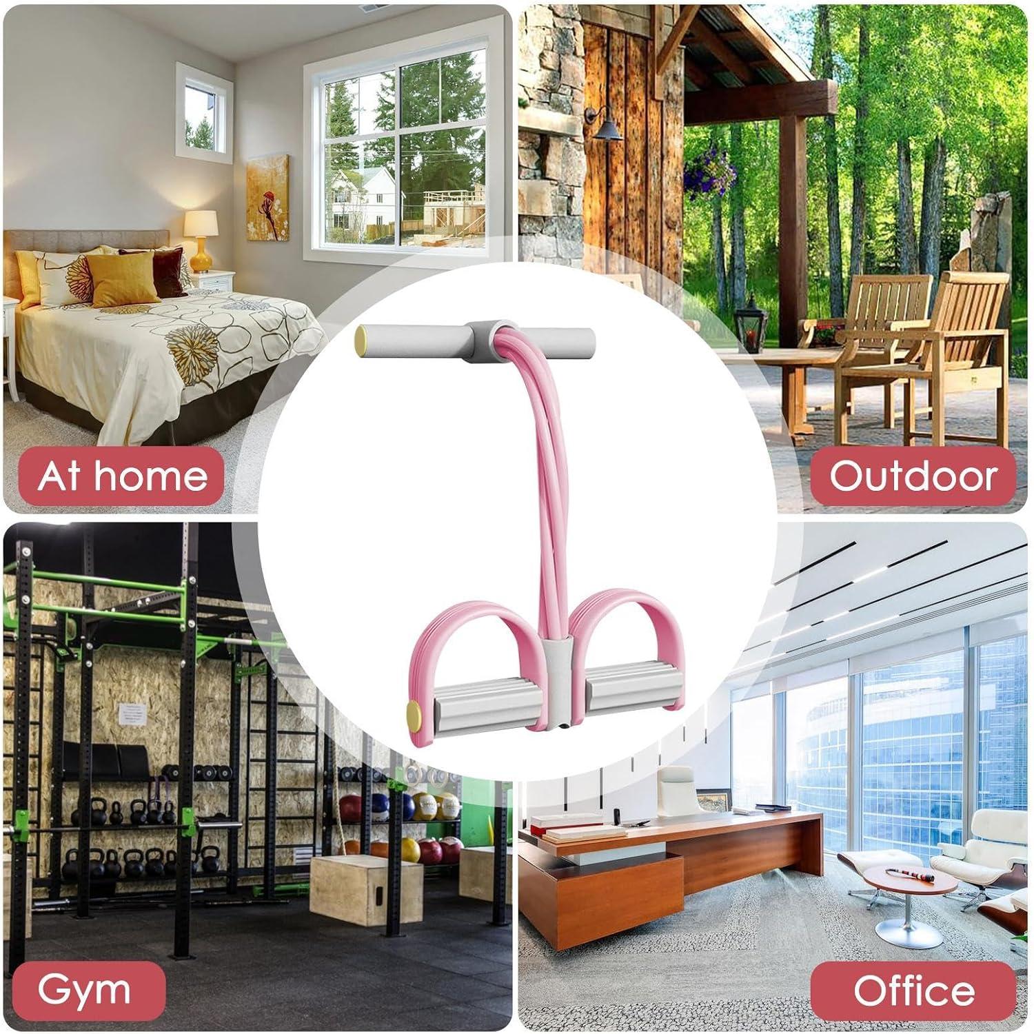 Pedal Resistance Band | Multifunction Tension Rope 6-Tube Elastic Yoga ...