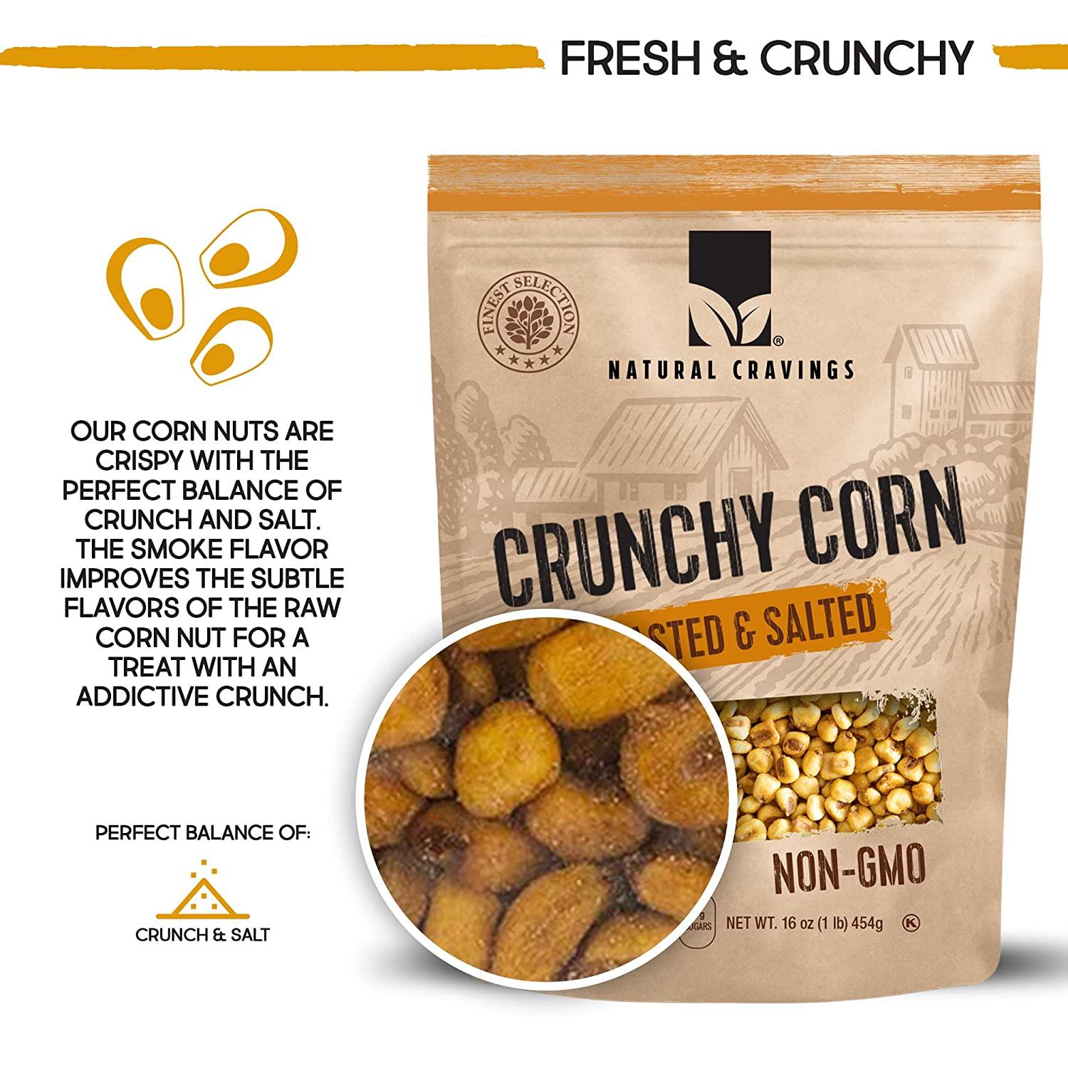 Natural Cravings Crunchy Corn Nuts - Roasted and Salted - 16 oz ...