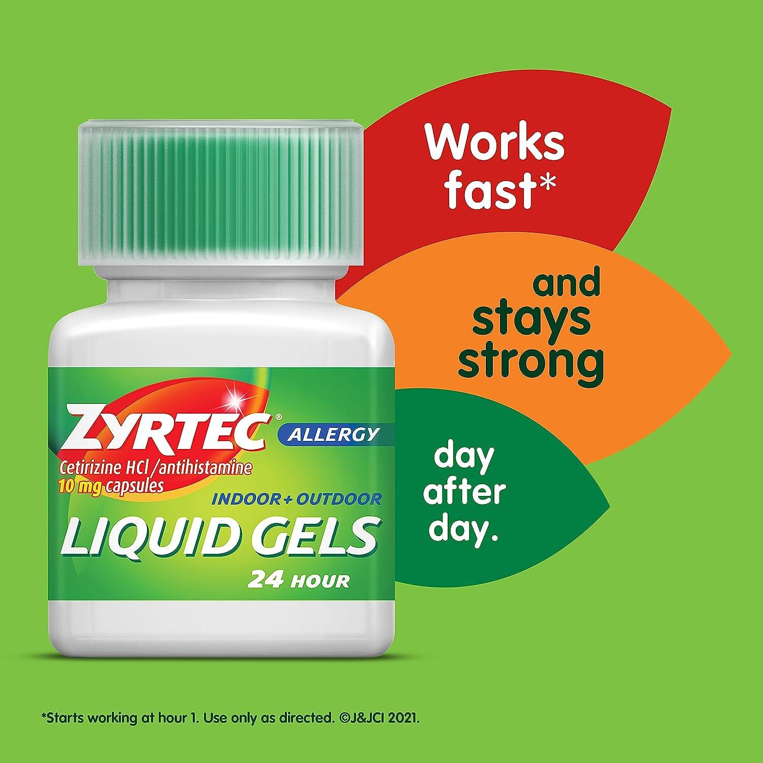 Zyrtec 24 HR Allergy Relief Liquid Gels - 25 ct | Buy Now with Express ...