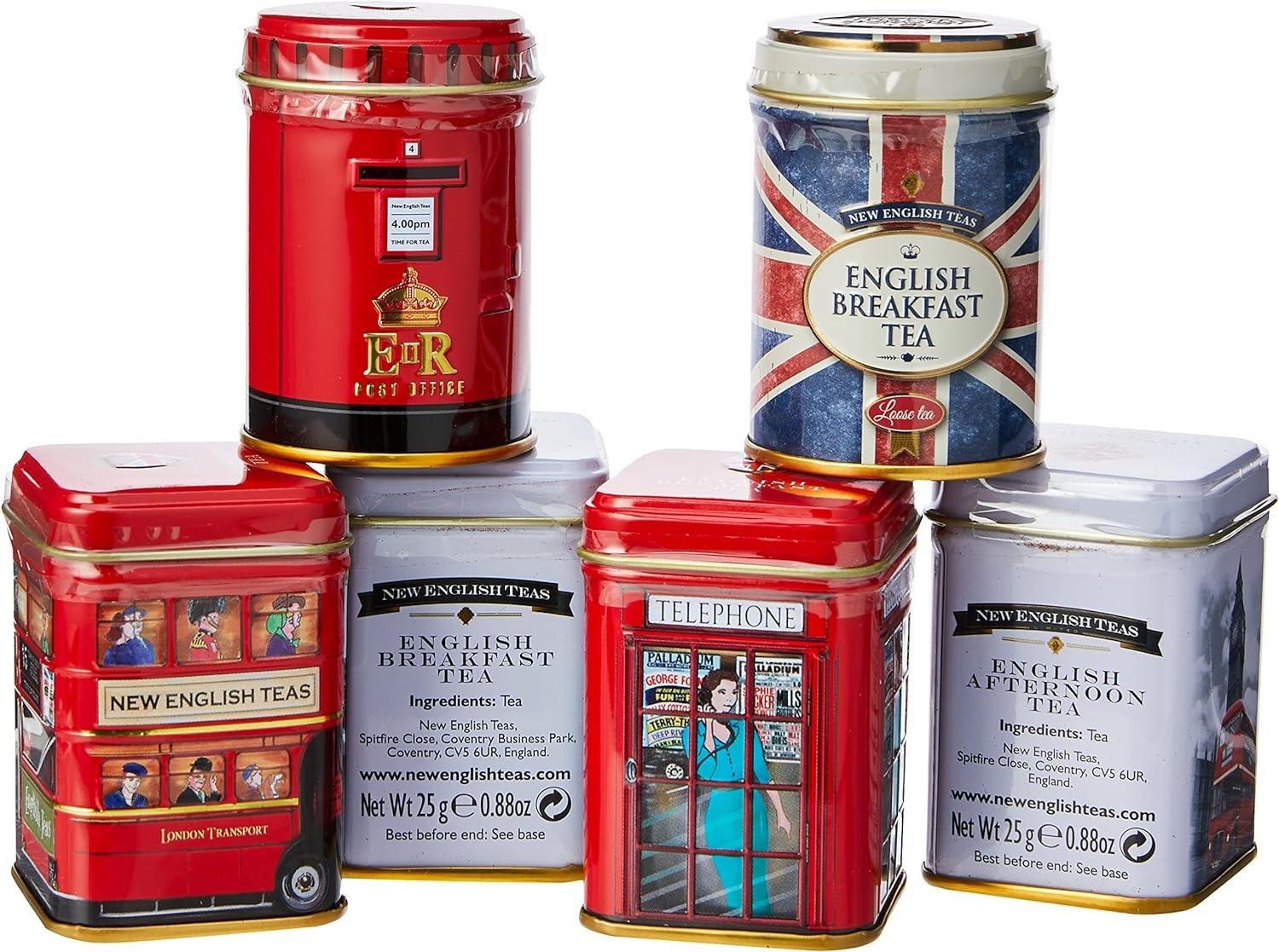 New English Teas British Mini Tin Tea Selection 140g - Exquisite ...