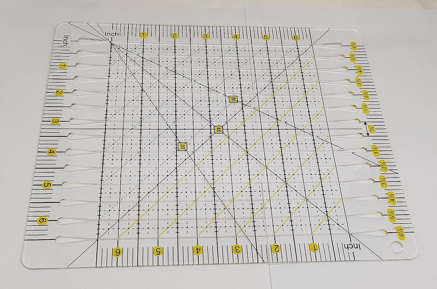 HONEYSEW Acrylic Quilt Cut Ruler Template - Ideal for Precision Fabric ...