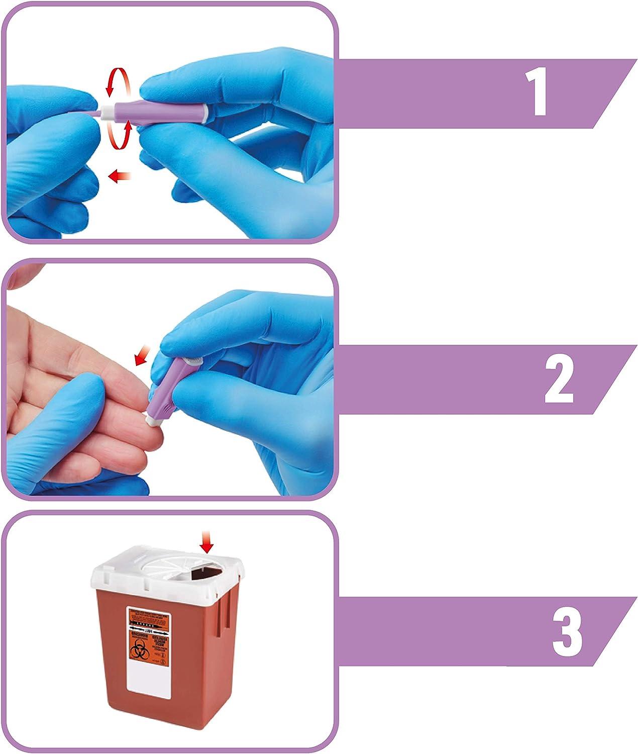 MediVena ONE-CARE Plus Safety Lancets 30G x 1.5mm 100/bx - Sterile ...