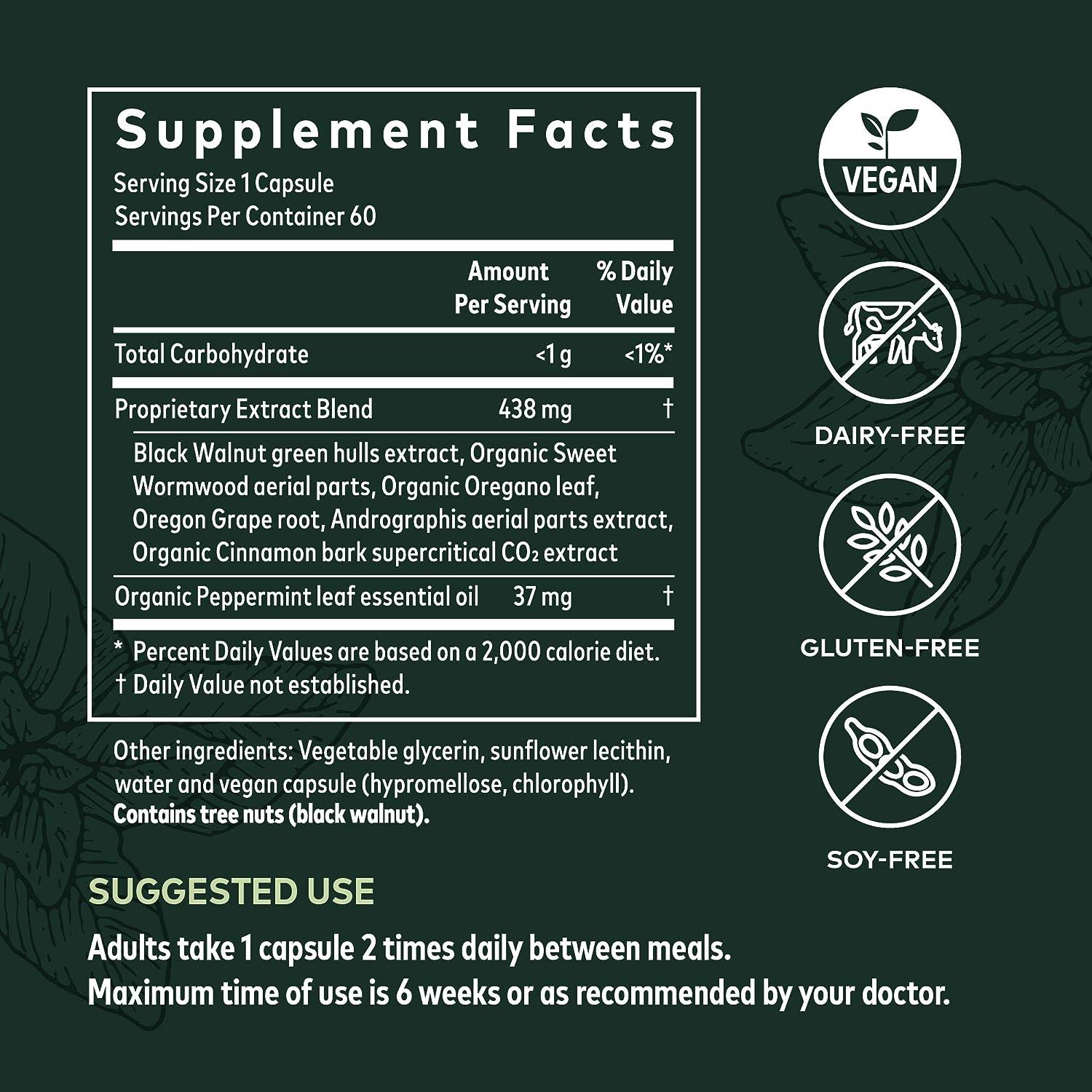 Gaia Herbs Microbiome Cleanse - Digestive Health Support with Black ...