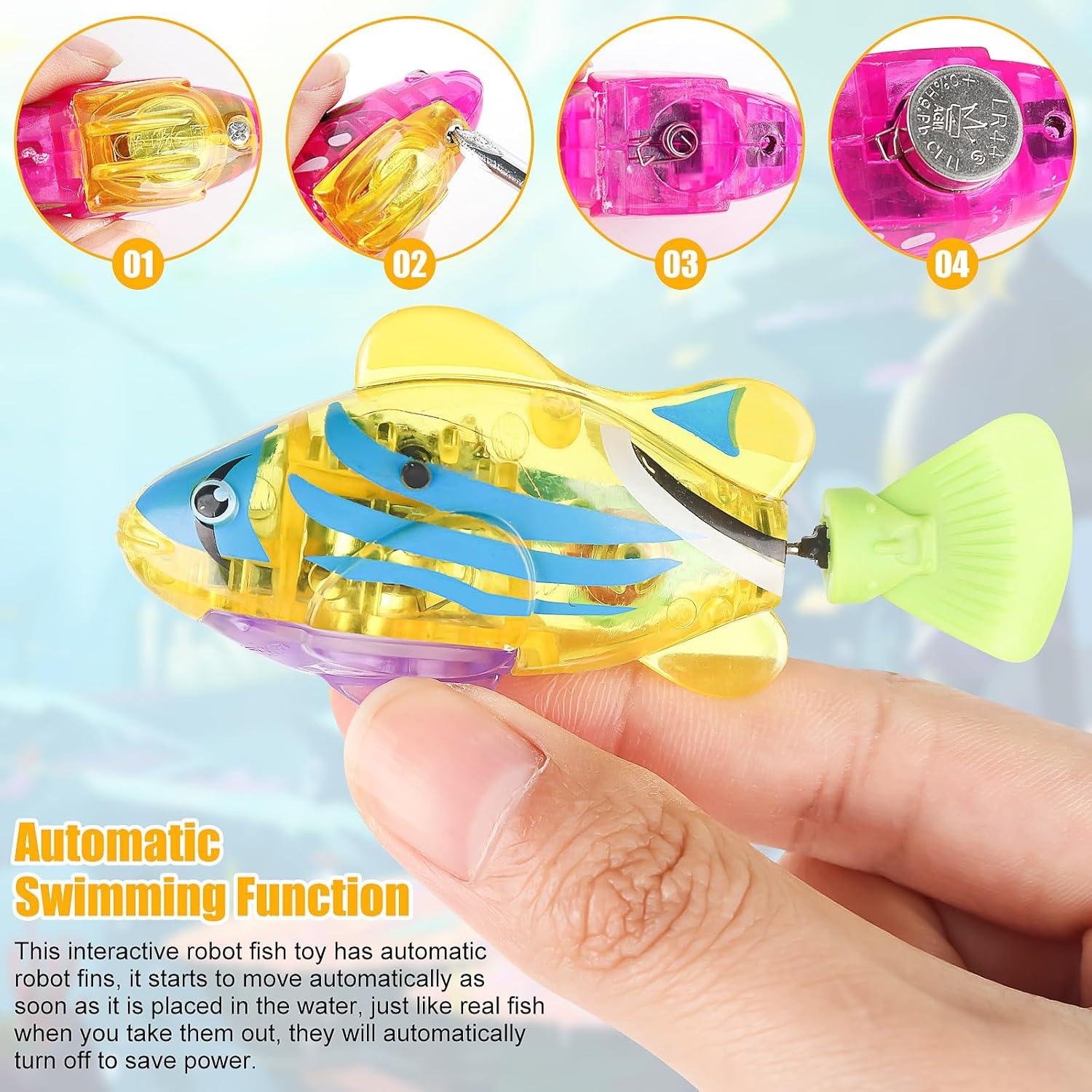 Buy Hojalis Floating Fish Toys - 4 Pack Electronic Tropical Fish ...