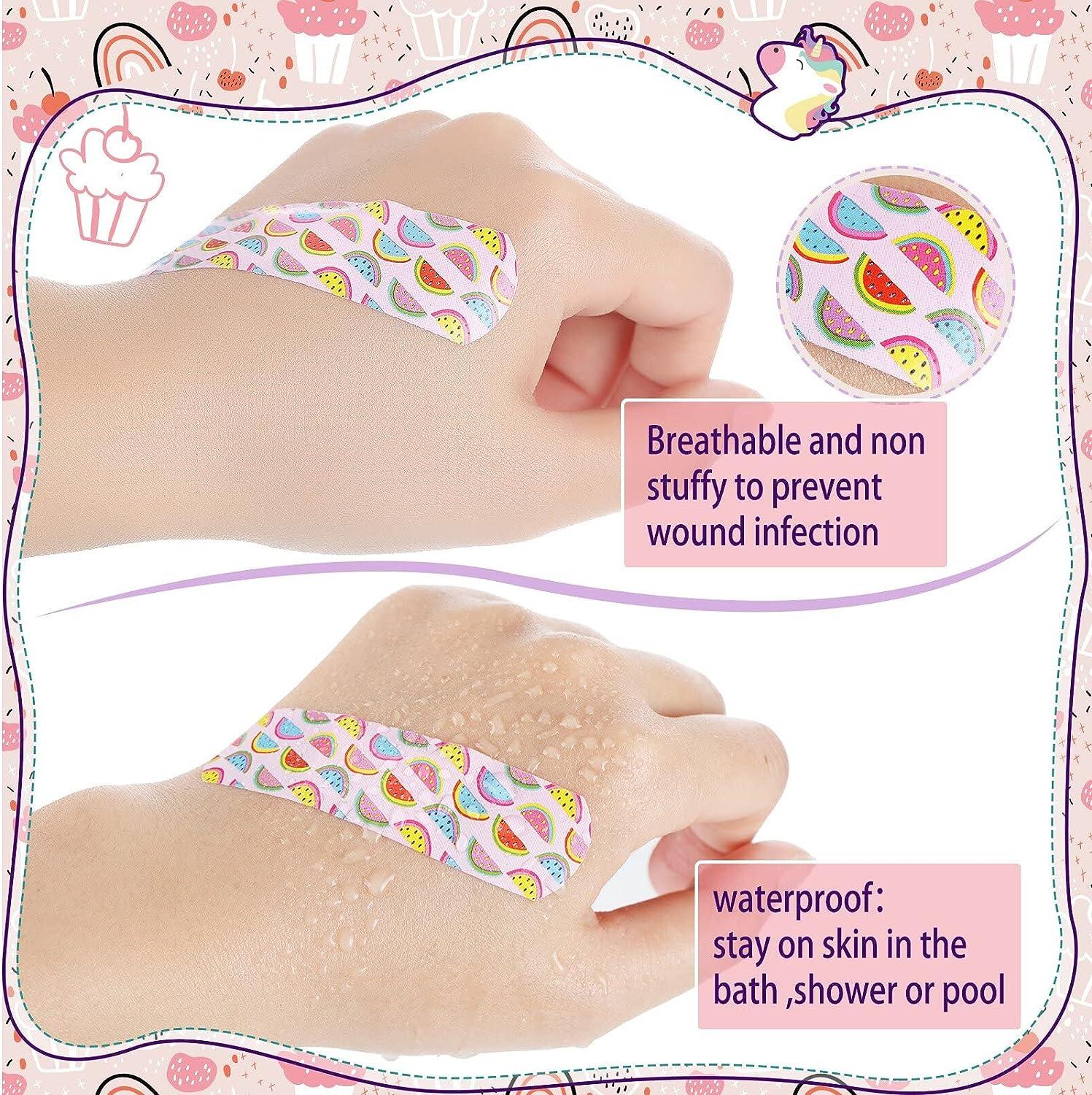 300 Pieces Kids Cartoon Bandages - Colorful Cute Waterproof Adhesive ...