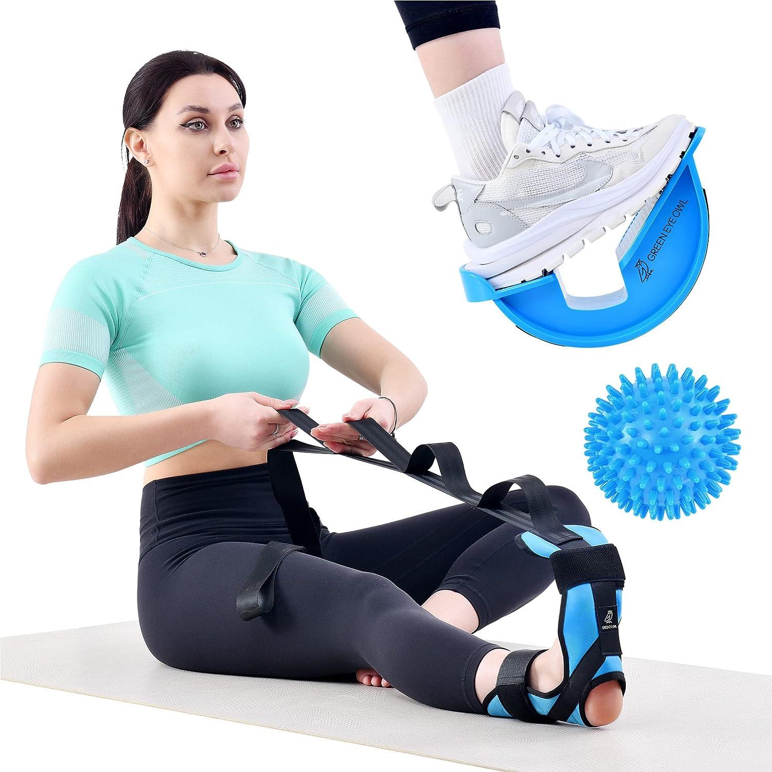 Foot & Calf Stretching Kit-Foot Rocker Stretching Strap & Spiky Massage ...