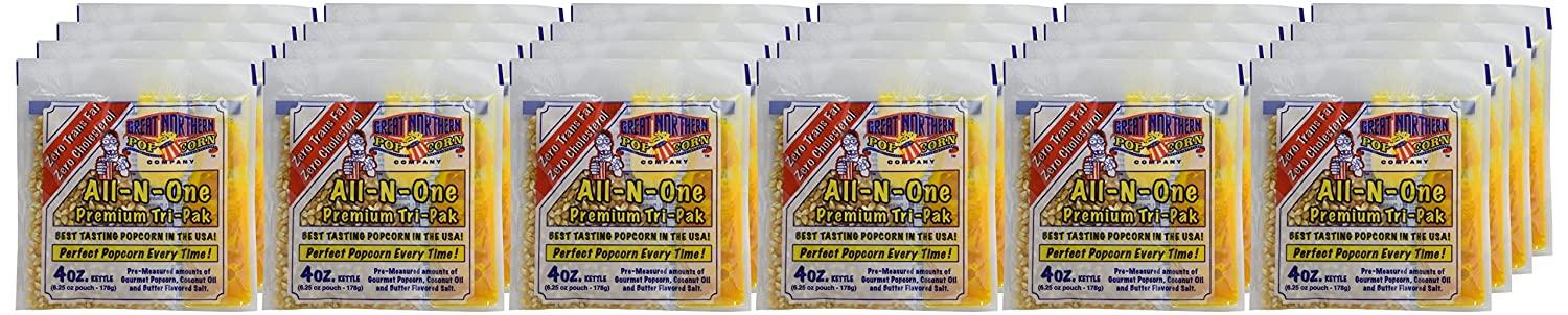 Great Northern Popcorn 4oz Premium Portion Packs - Case of 24 ...