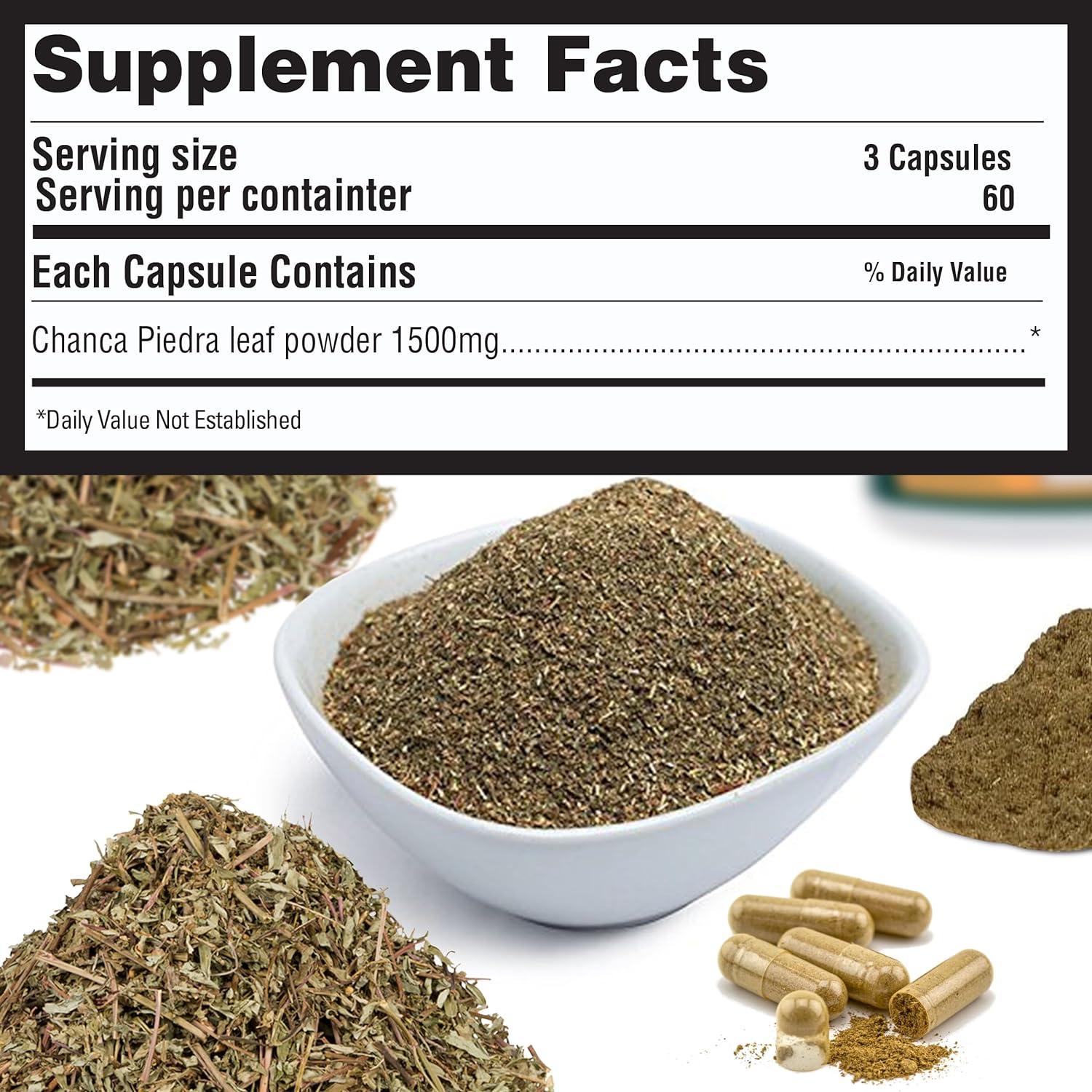 Peruvian Naturals Chanca Piedra 180 Capsules - Kidney Support ...