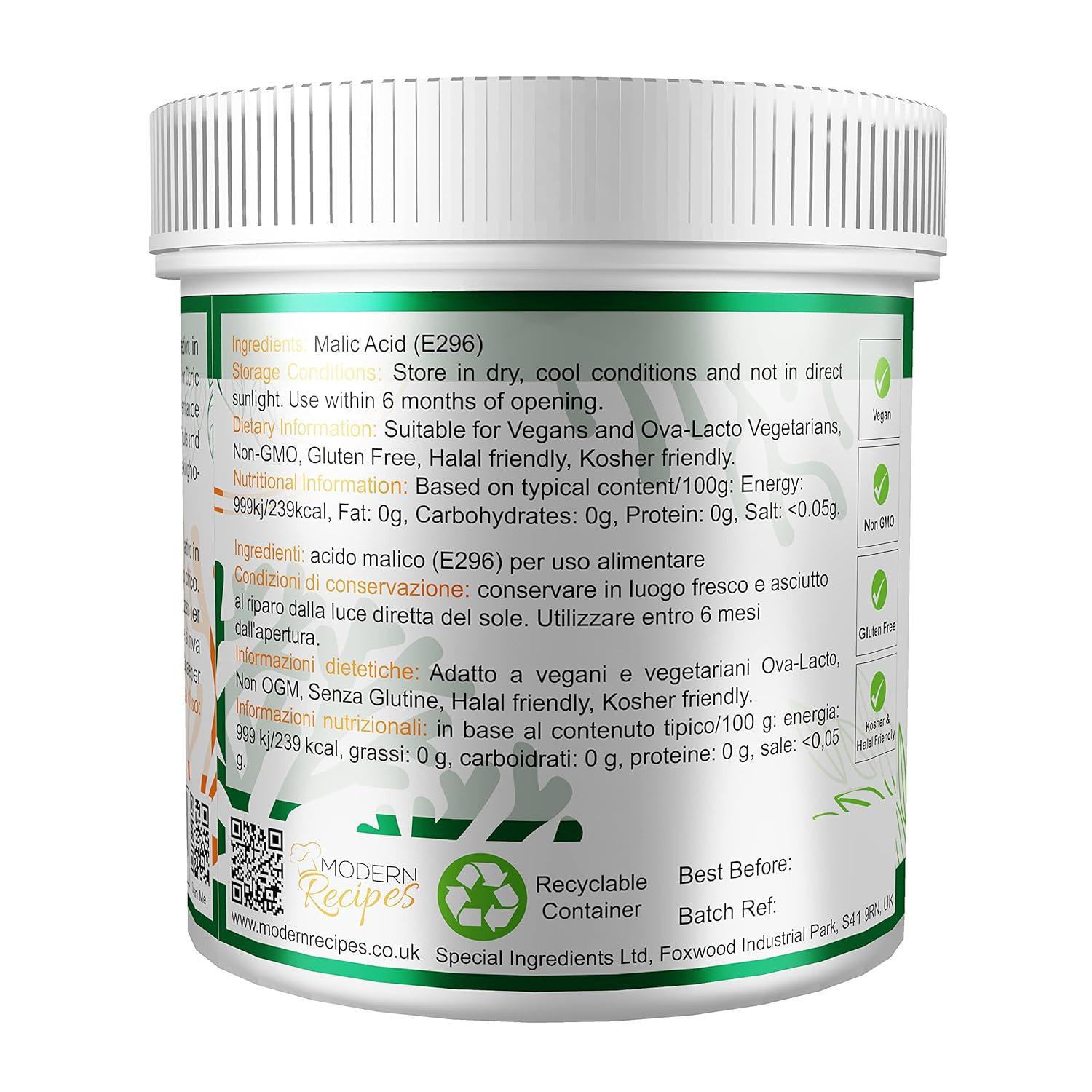 Special Ingredients Malic Acid Powder 1kg - Premium Quality Natural ...