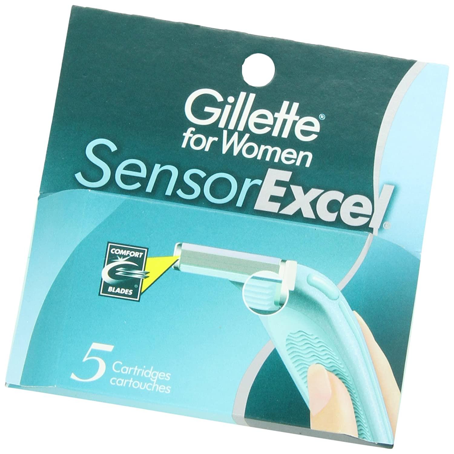 Gillette Women SensorExcel Cartridges 5 Count - Smooth, Long-Lasting ...