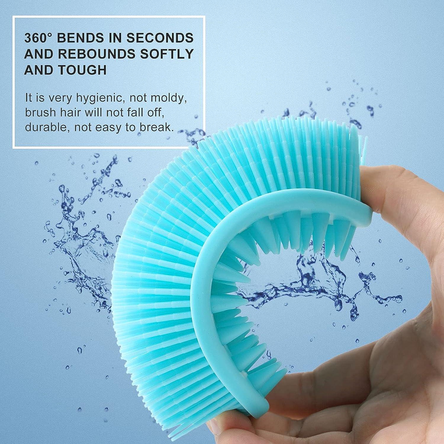 Silicone Body Scrubber & Bath Brush - Upgrade 2-in-1 Shower Tool for ...