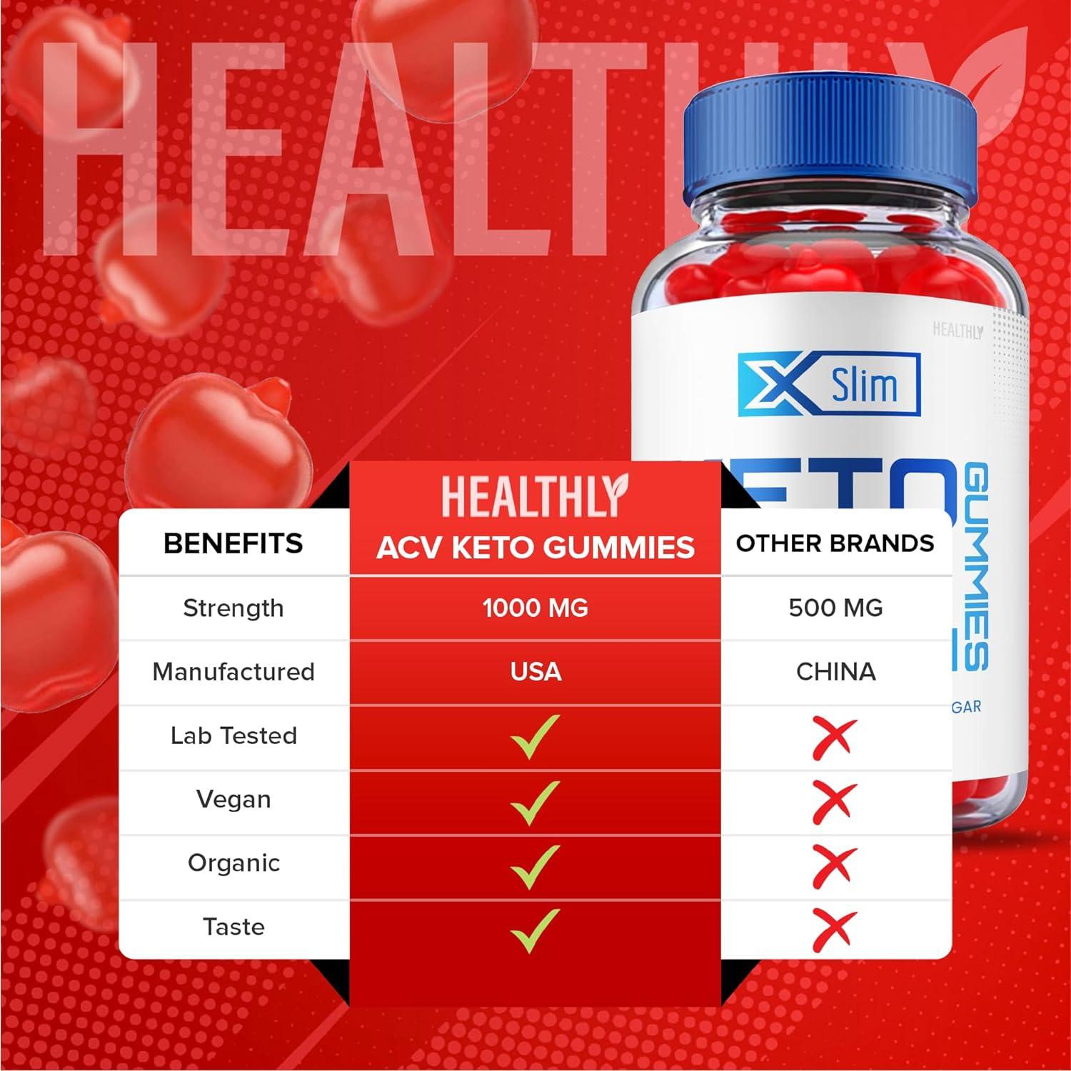 Xslim Keto ACV Gummies - 5 Pack | Weight Loss Shark Tank Formula with ...