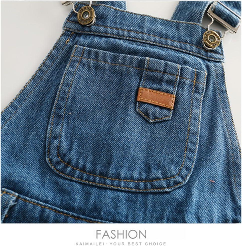 KIDSCOOL SPACE Little Girl Ripped Denim Shortalls | Blue | 3-4 Years ...