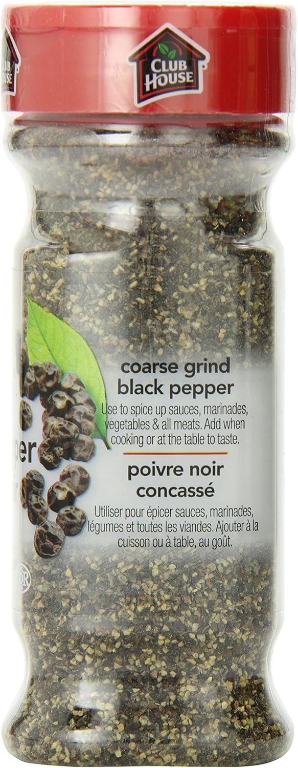 Club House Quality Natural Herbs & Spices Coarse Grind Black Pepper ...