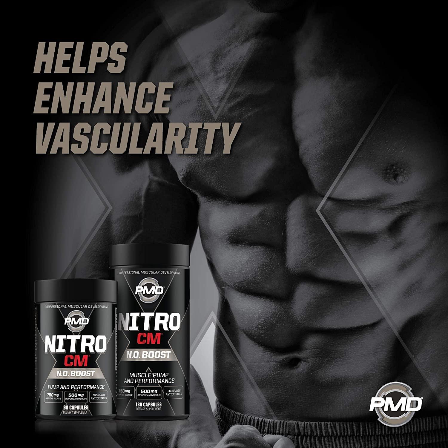 PMD Sports Nitro cm - Nitric Oxide with Agmatine Pre Workout Supplement ...