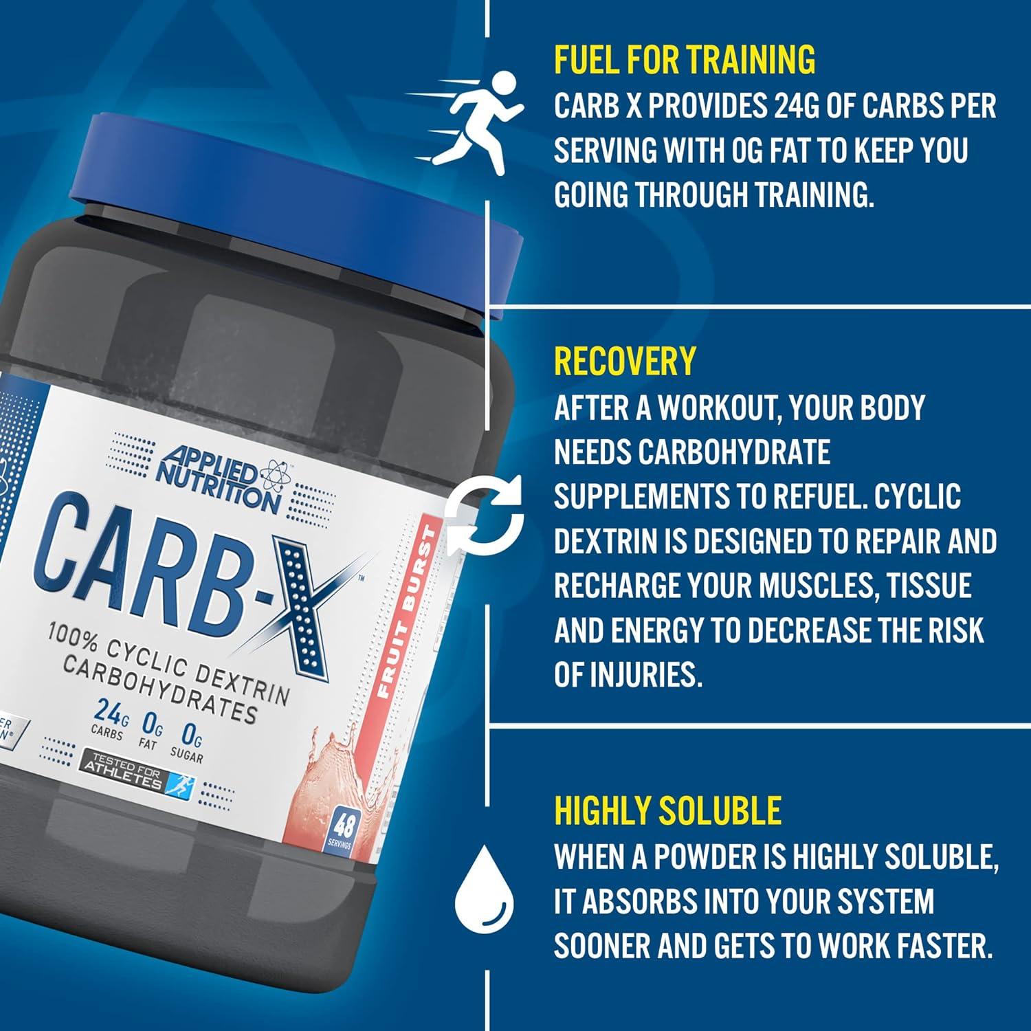 Applied Nutrition Bundle: Carb X 1.2kg + Lifestyle Water Bottle 1000ml ...
