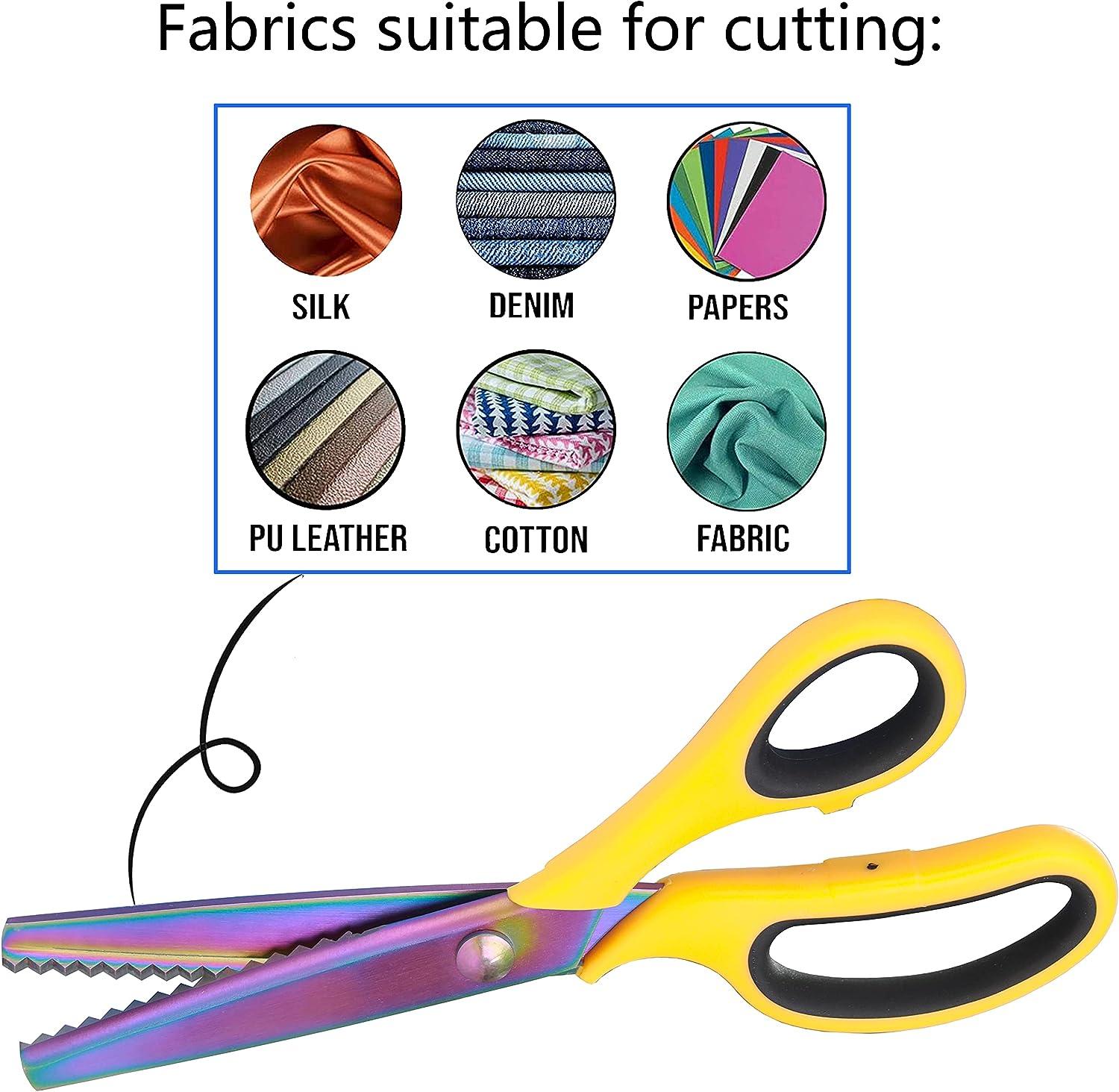 Hui Tong Titanium-Plated 9inch Pinking Shears Fabric Scissor Suitable ...