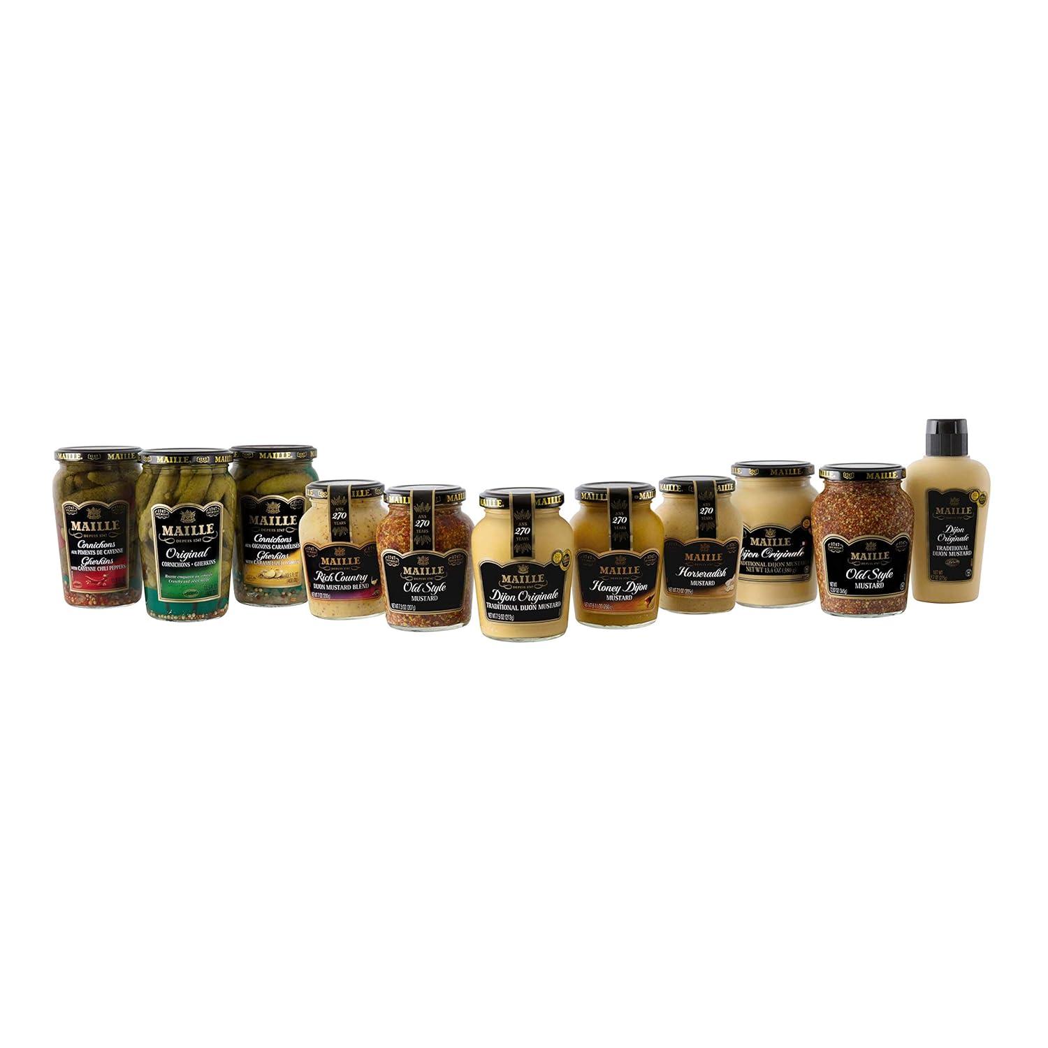 Maille Mustard Variety Pack - 7 Oz, 4 Count | Premium Mustard Selection ...