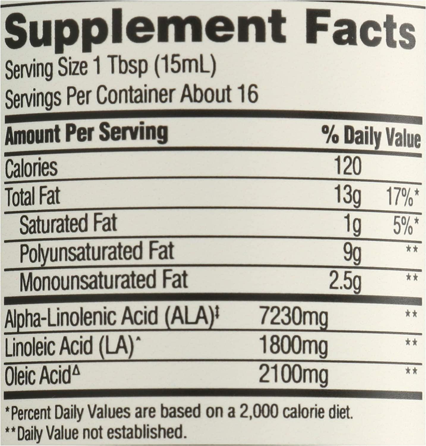 365 Whole Foods Flax Seed Oil Unfiltered High Lignan Organic - 8 Fl Oz ...