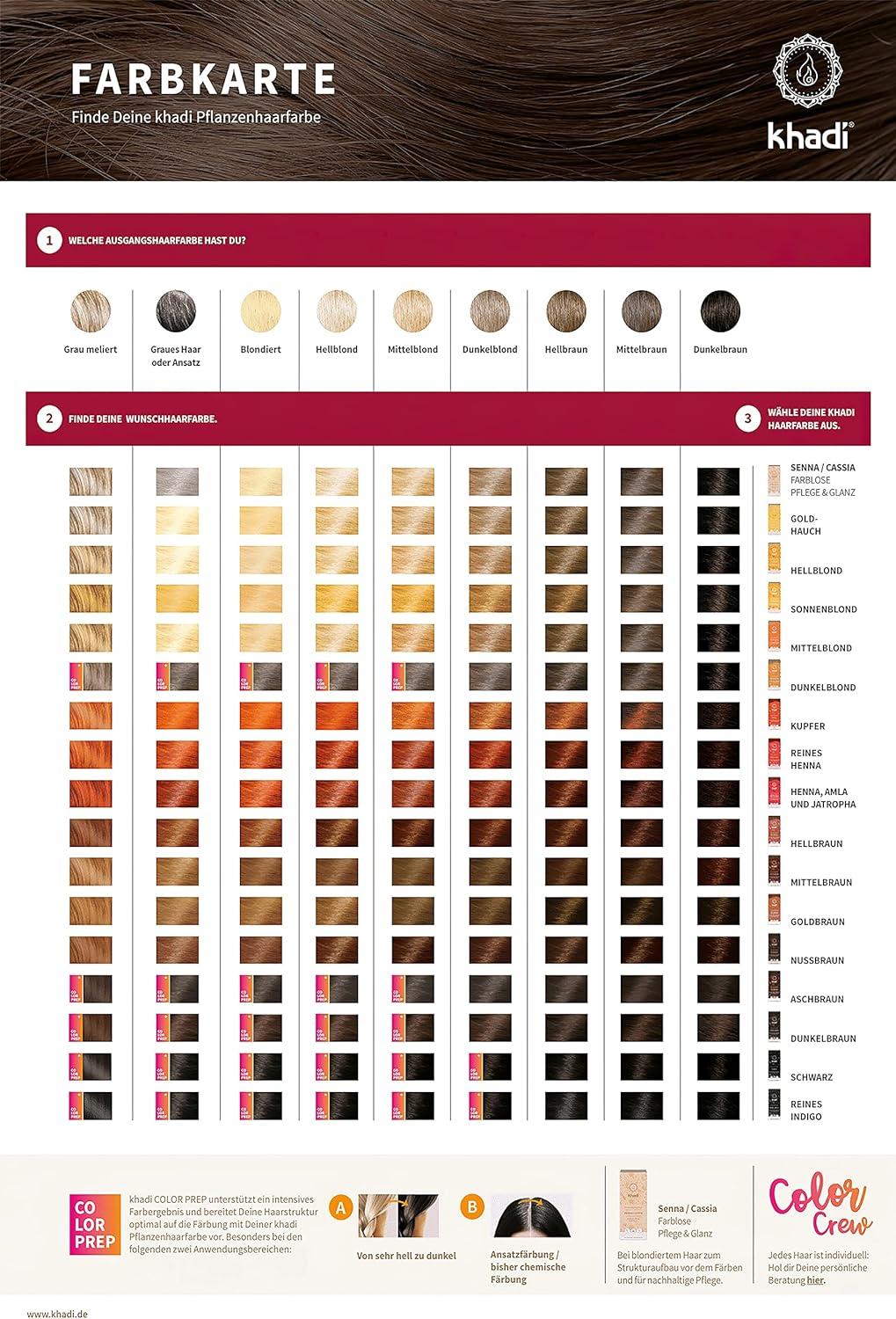 Khadi Ash Brown Plant Hair Colour - 100% Vegetable Natural & Vegan ...