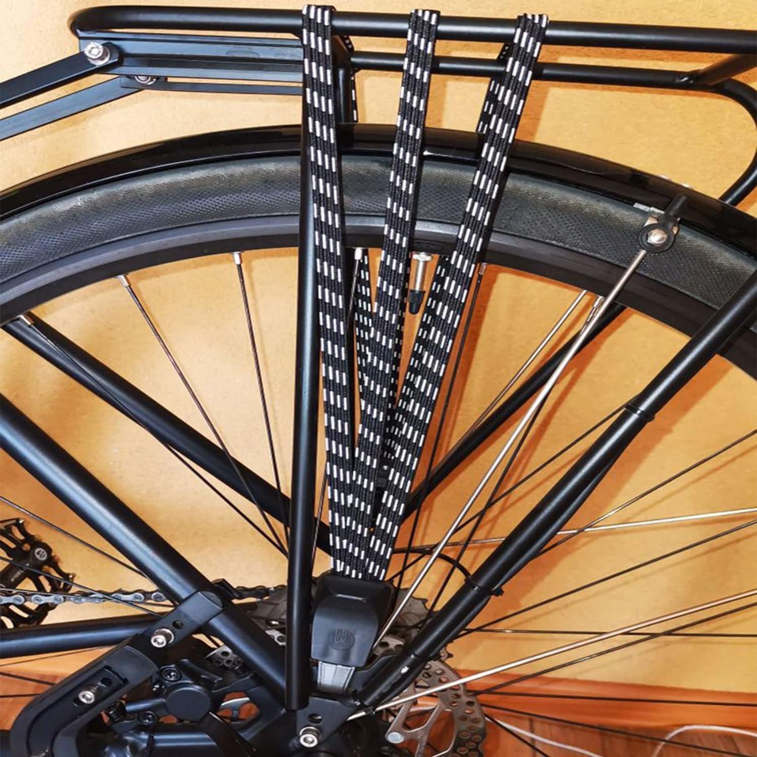 Aohcae Adjustable Bicycle Clamping Belt Luggage Rack - 3-Piece Tension ...