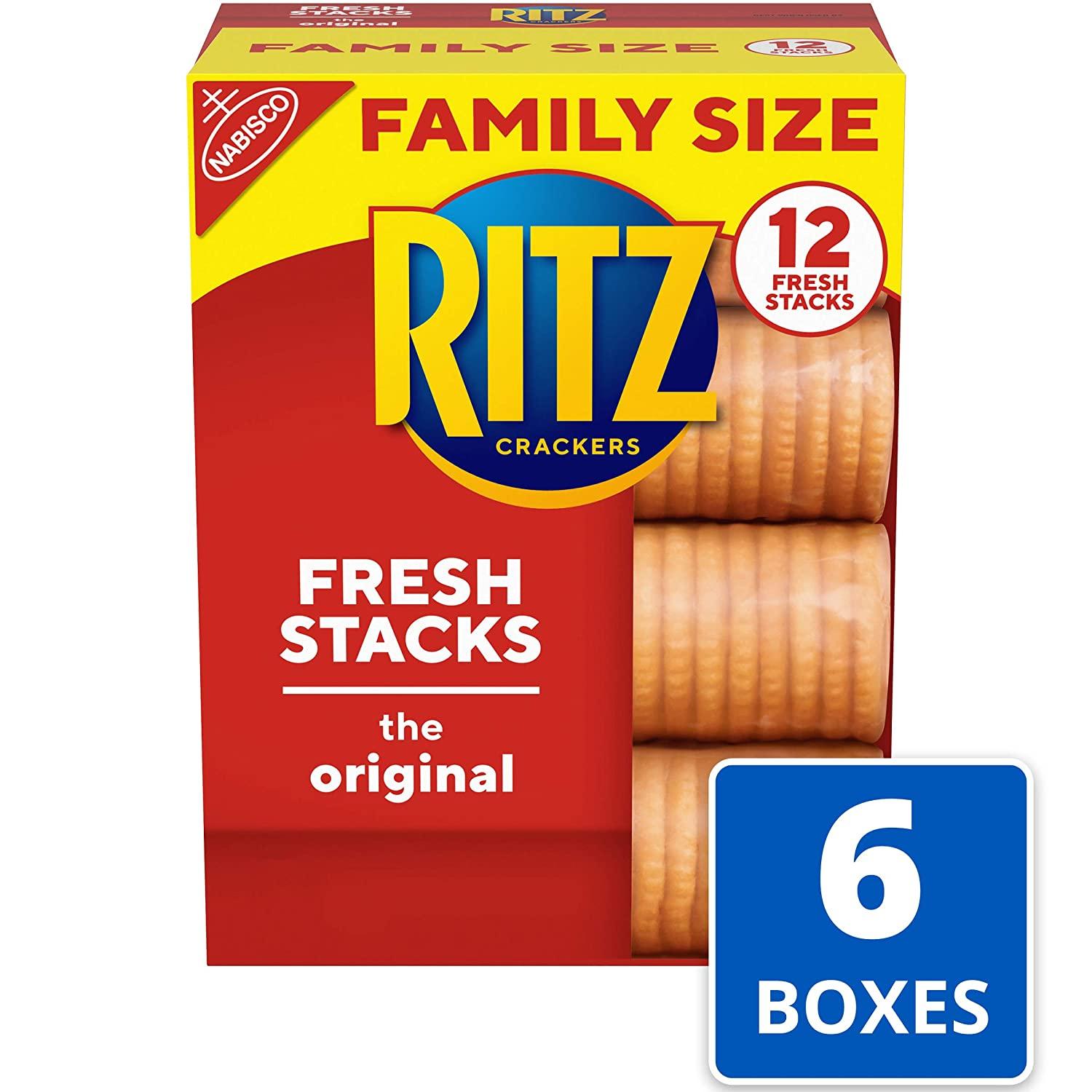 RITZ Fresh Stacks Original Crackers Family Size 6 Boxes, 1.11 lb - Pack ...