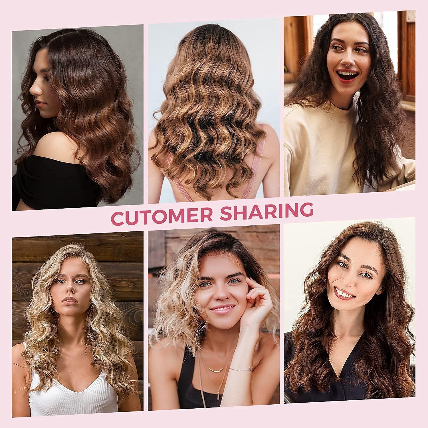 1 Inch Hair Waver Iron Beach Wand Crimper Barrel Curling Iron ...